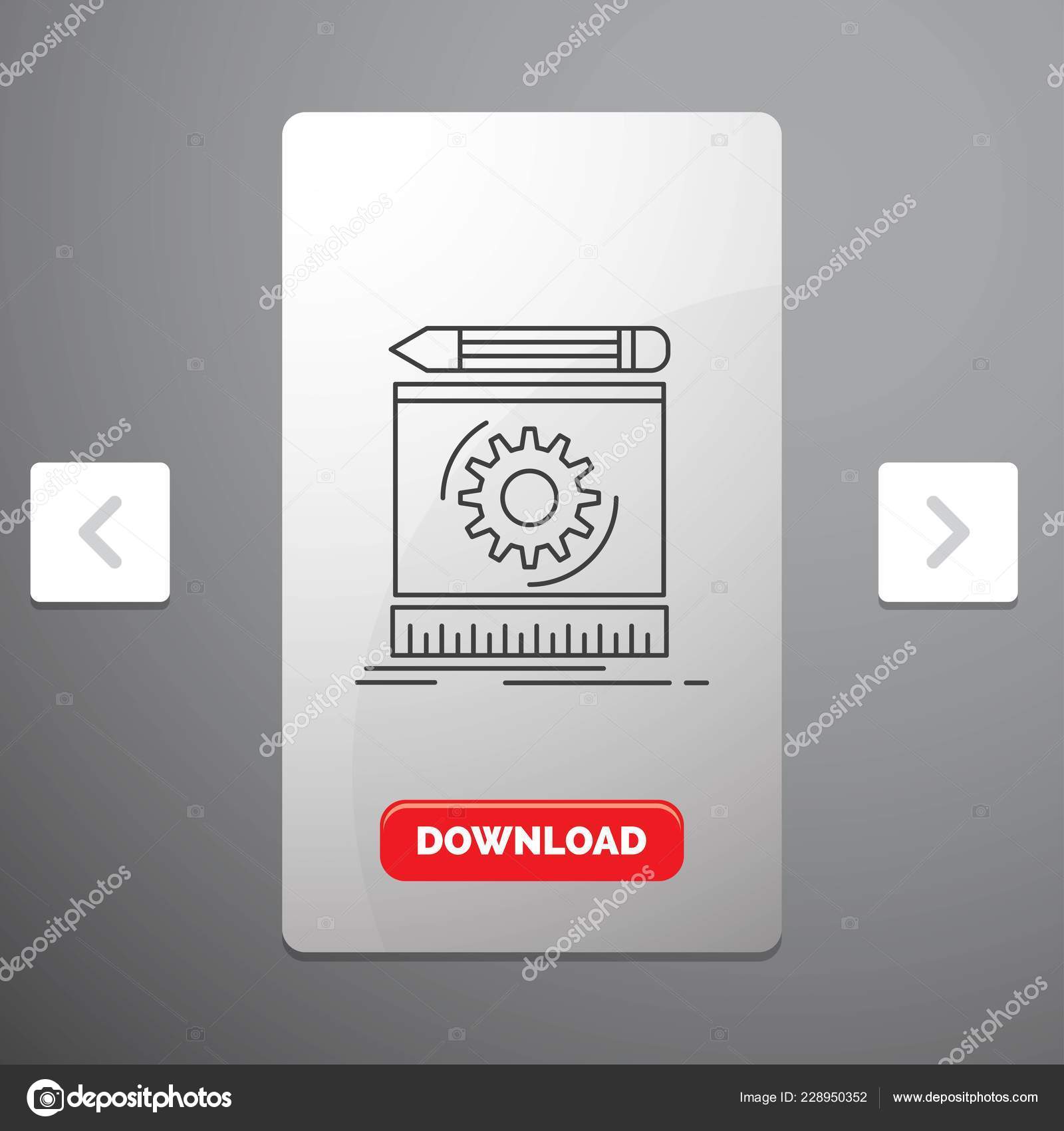 Draft Engineering Process Prototype Prototyping Line Icon Carousal Pagination Slider Stock ...