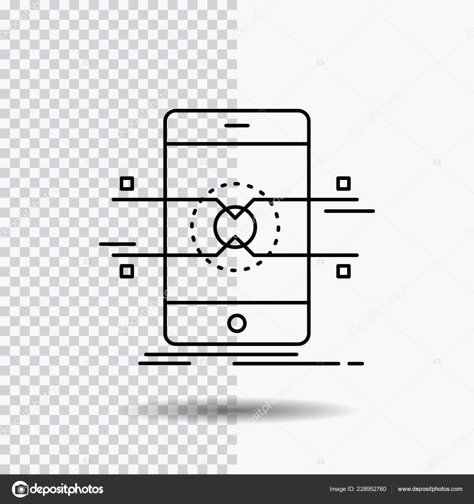 Api Interface Mobile Phone Smartphone Line Icon Transparent Background ...