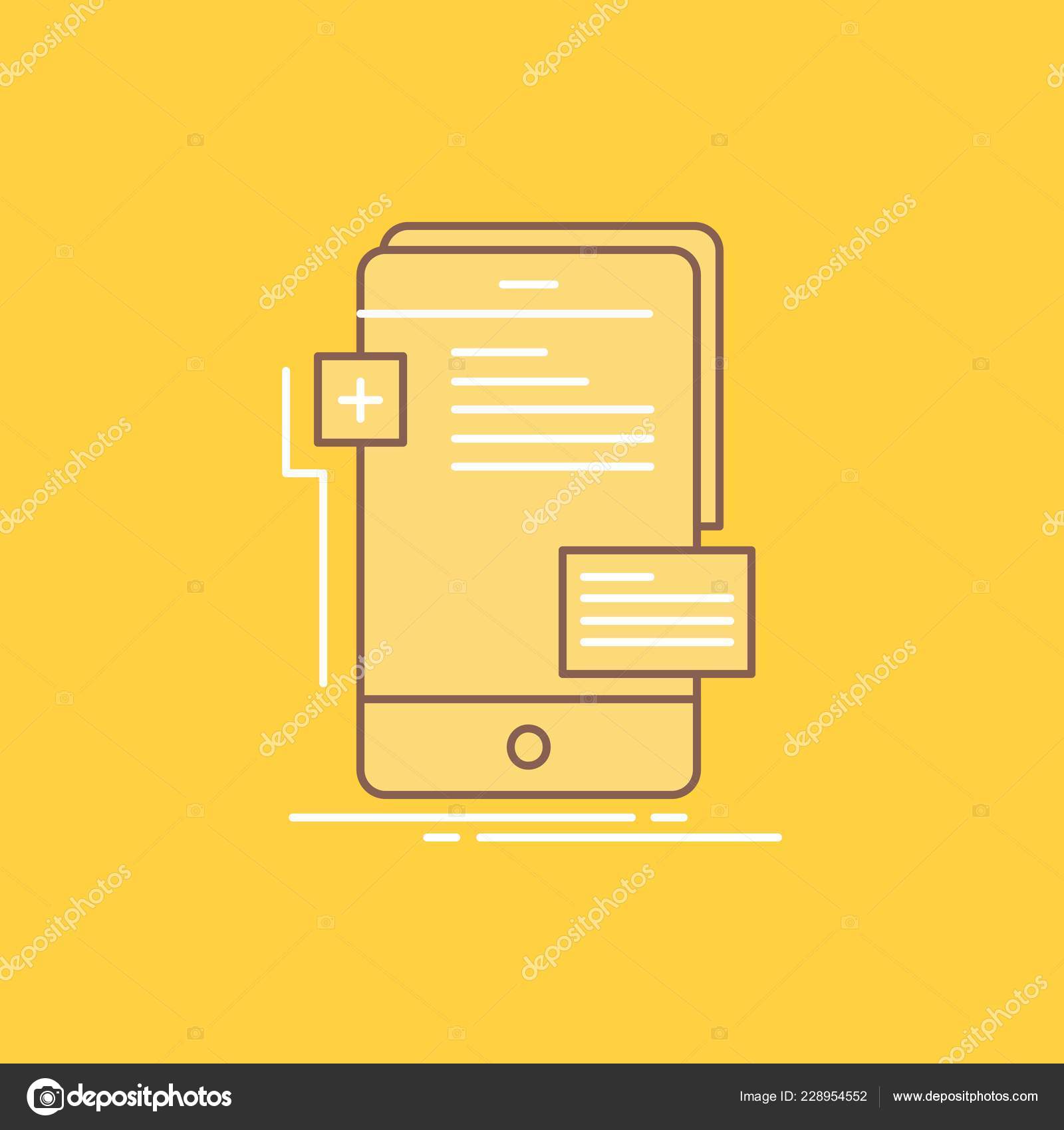 Frontend Interface Mobile Phone Developer Flat Line Filled Icon ... Frontend Interface Mobile Phone Developer Flat Line Filled Icon ...