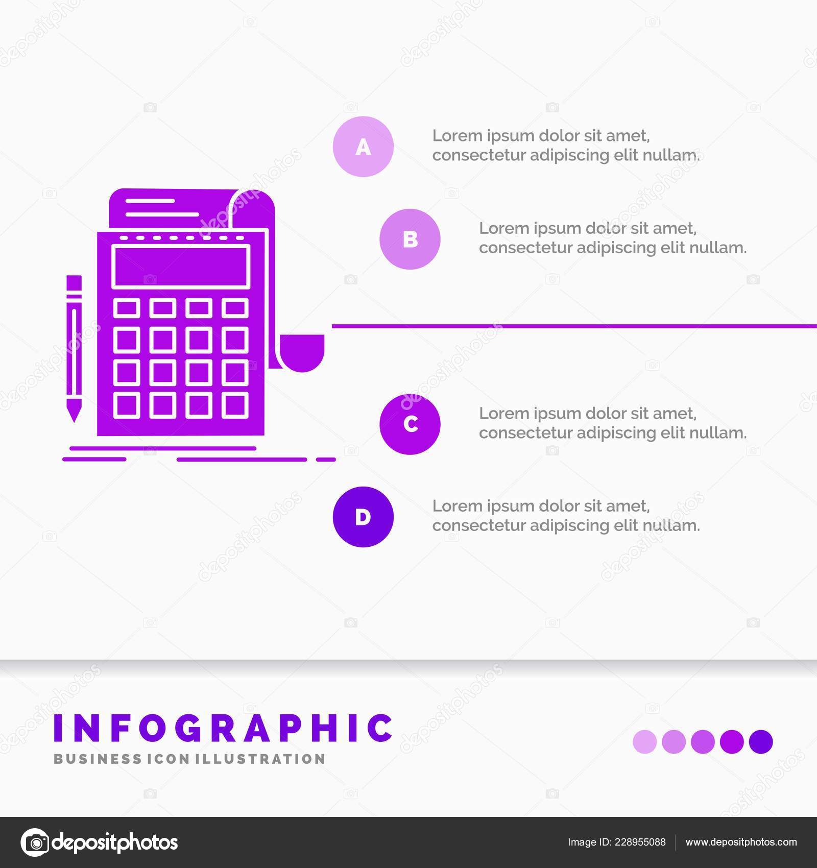 Accounting Audit Banking Calculation Calculator Infographics Template ...