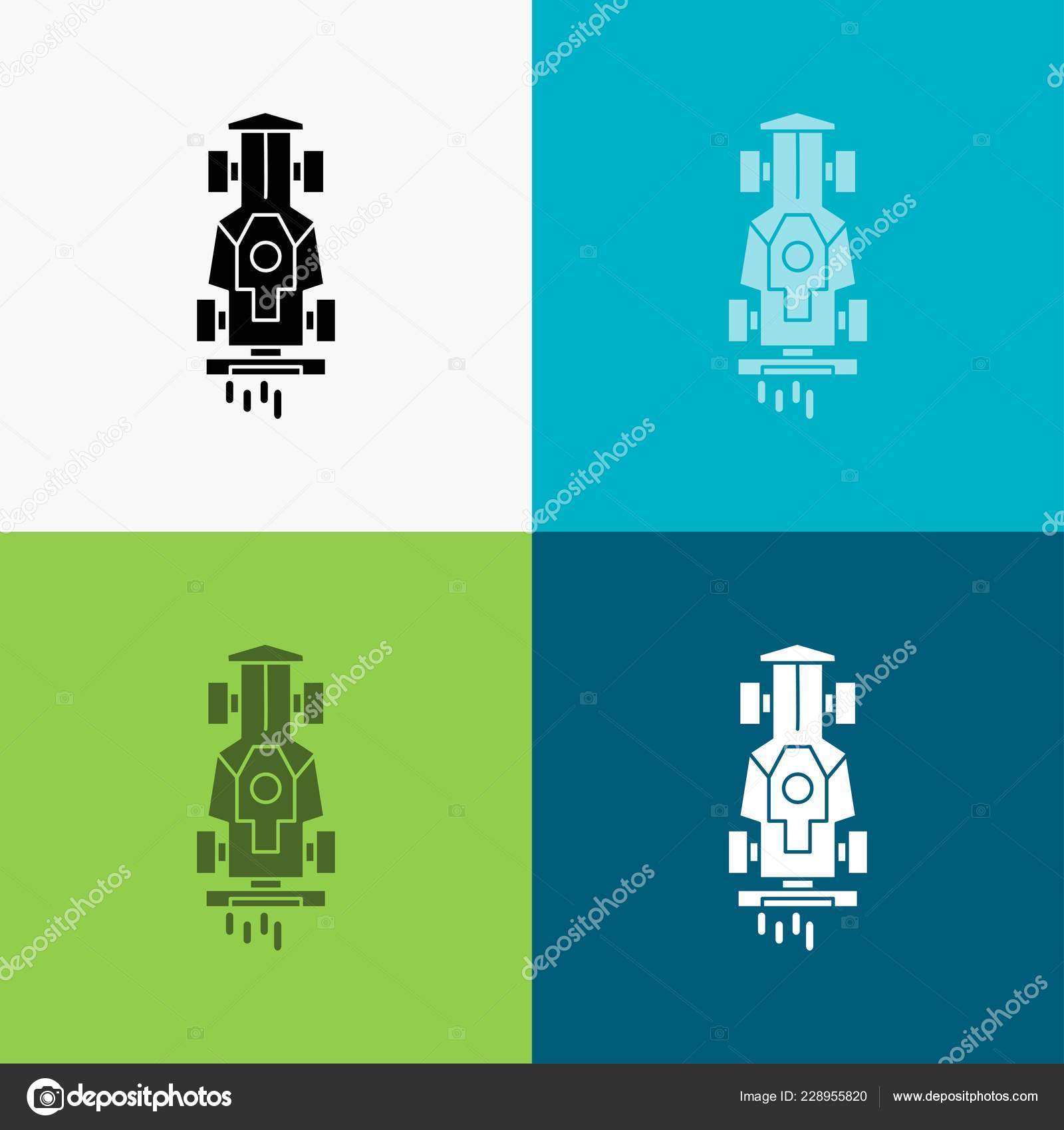 Car Formula Game Racing Speed Icon Various Background Glyph Style Stock ...