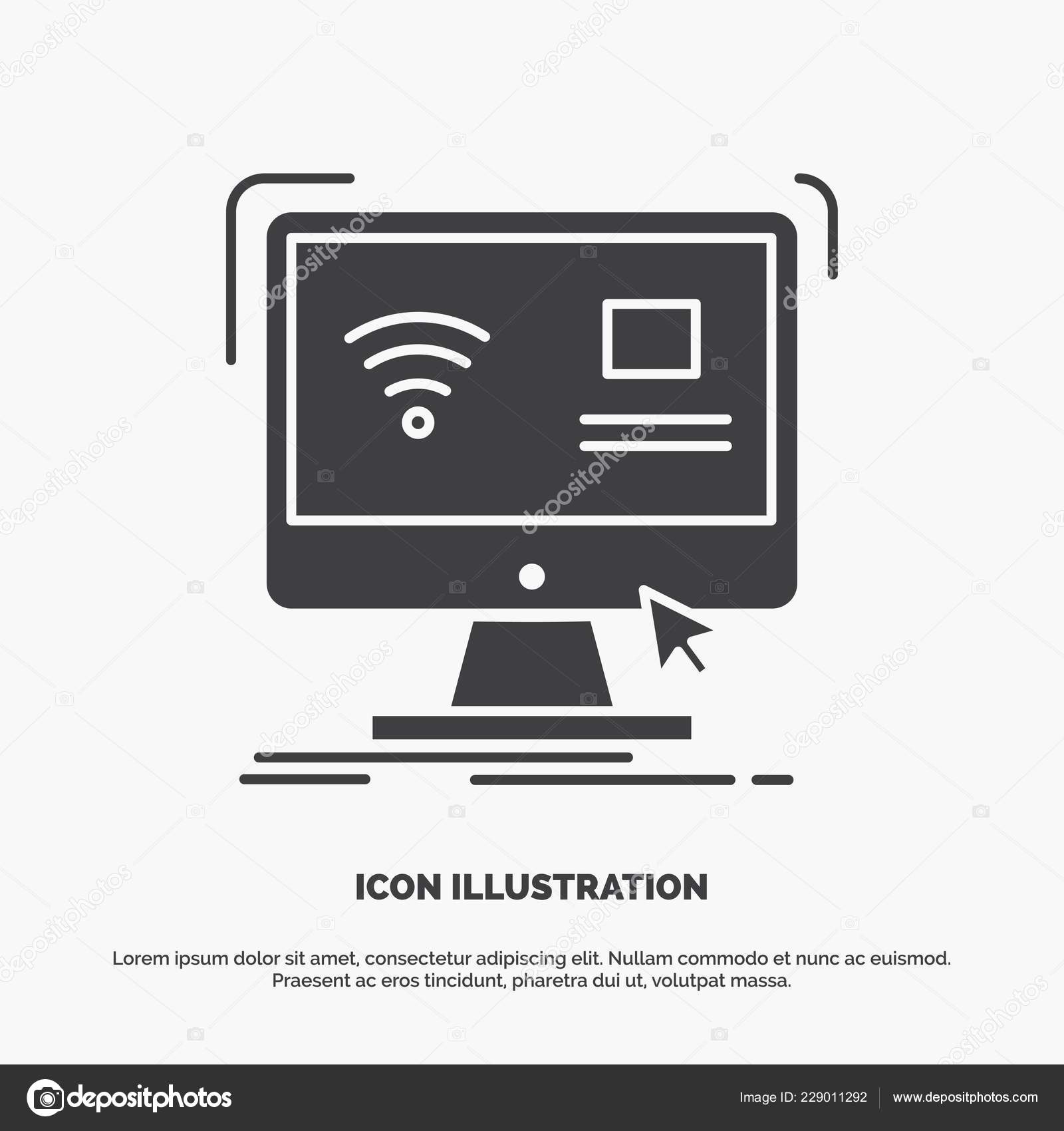 Control Computer Monitor Remote Smart Icon Glyph Vector Gray Symbol Stock Vector by ©Flatart ...