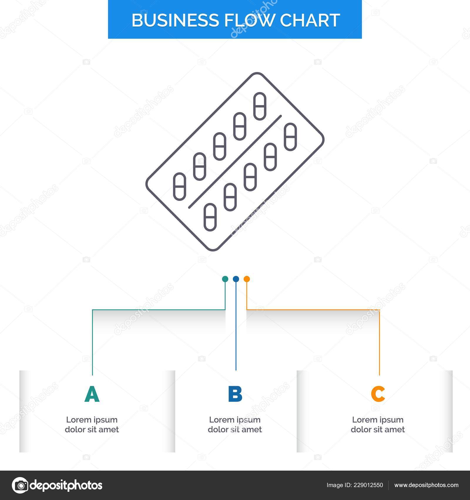 Medicine Pill Drugs Tablet Packet Business Flow Chart Design Steps ...