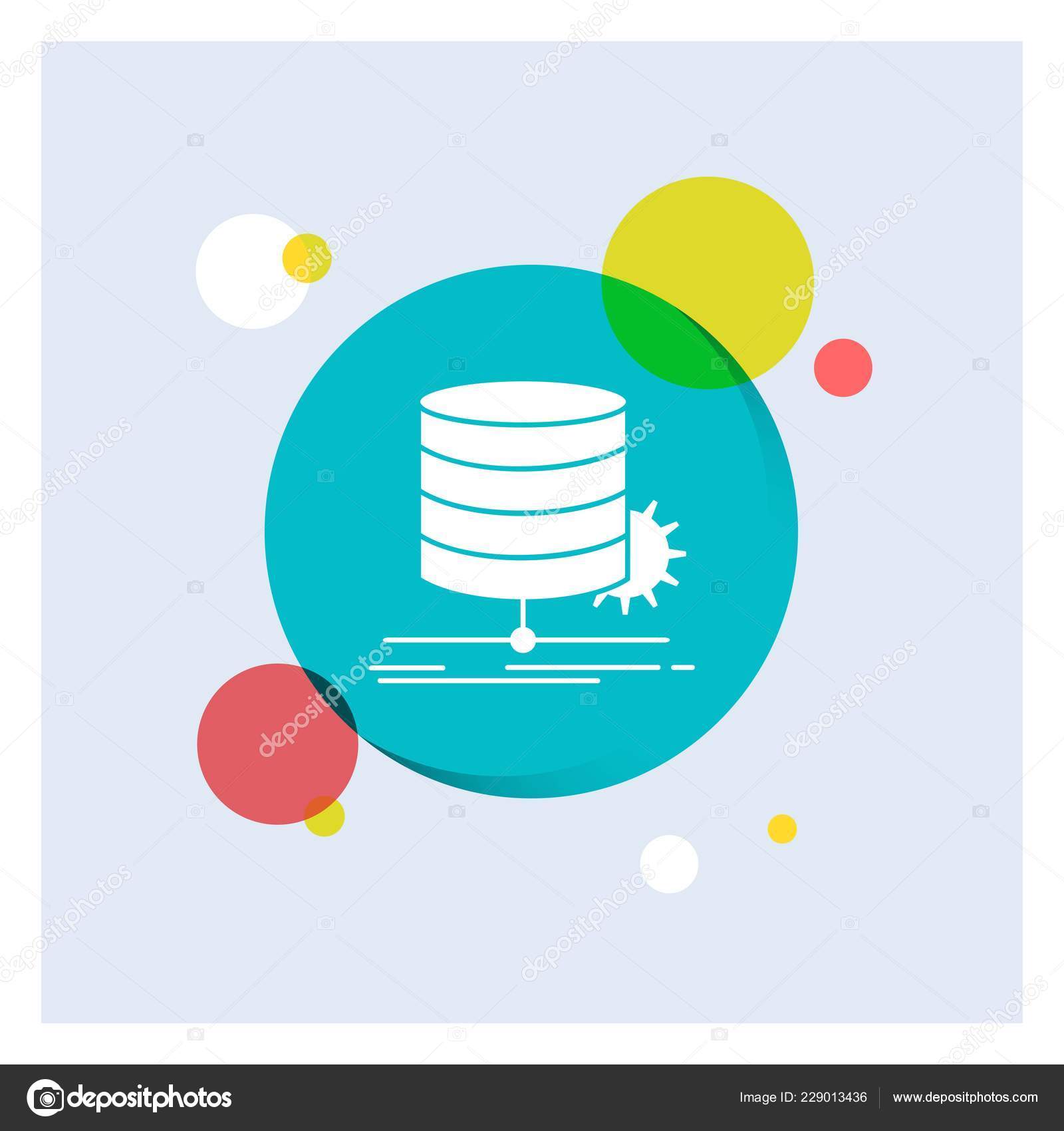 Algorithm Chart Data Diagram Flow White Glyph Icon Colorful Circle Stock Vector Image by ...