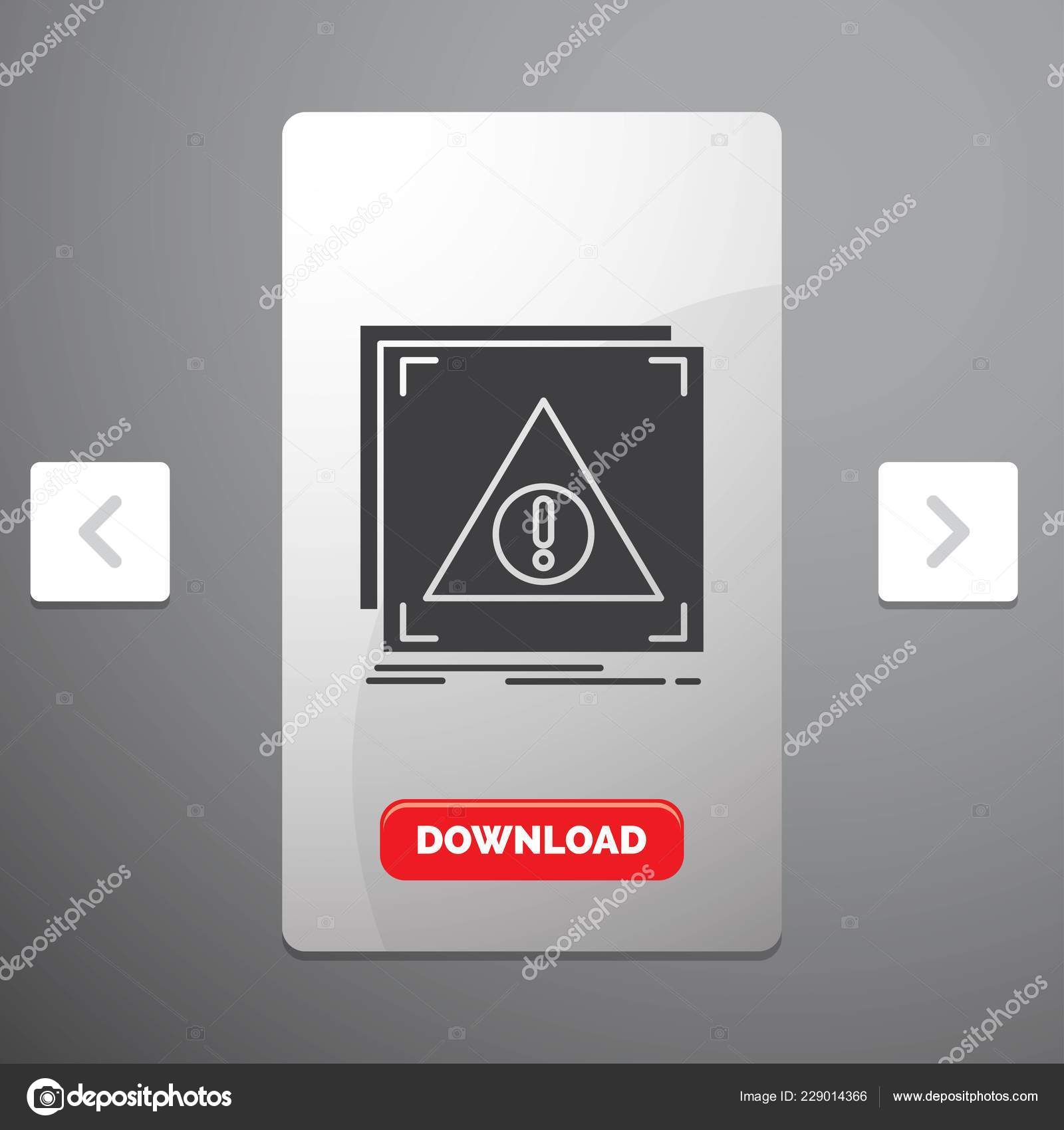 Error Application Denied Server Alert Glyph Icon Carousal Pagination Slider Stock Vector by ...