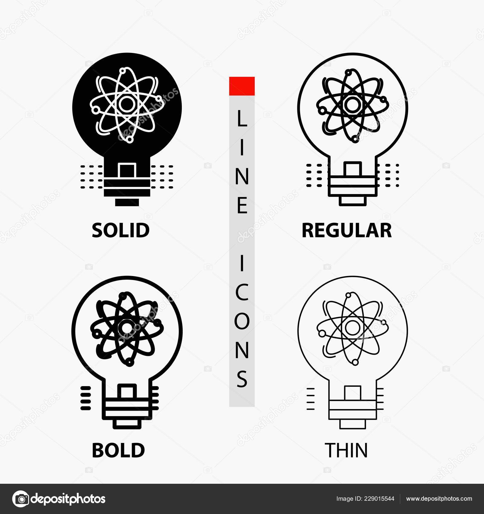 Idea Innovation Light Solution Startup Icon Thin Regular Bold Line Stock Vector by ©Flatart ...