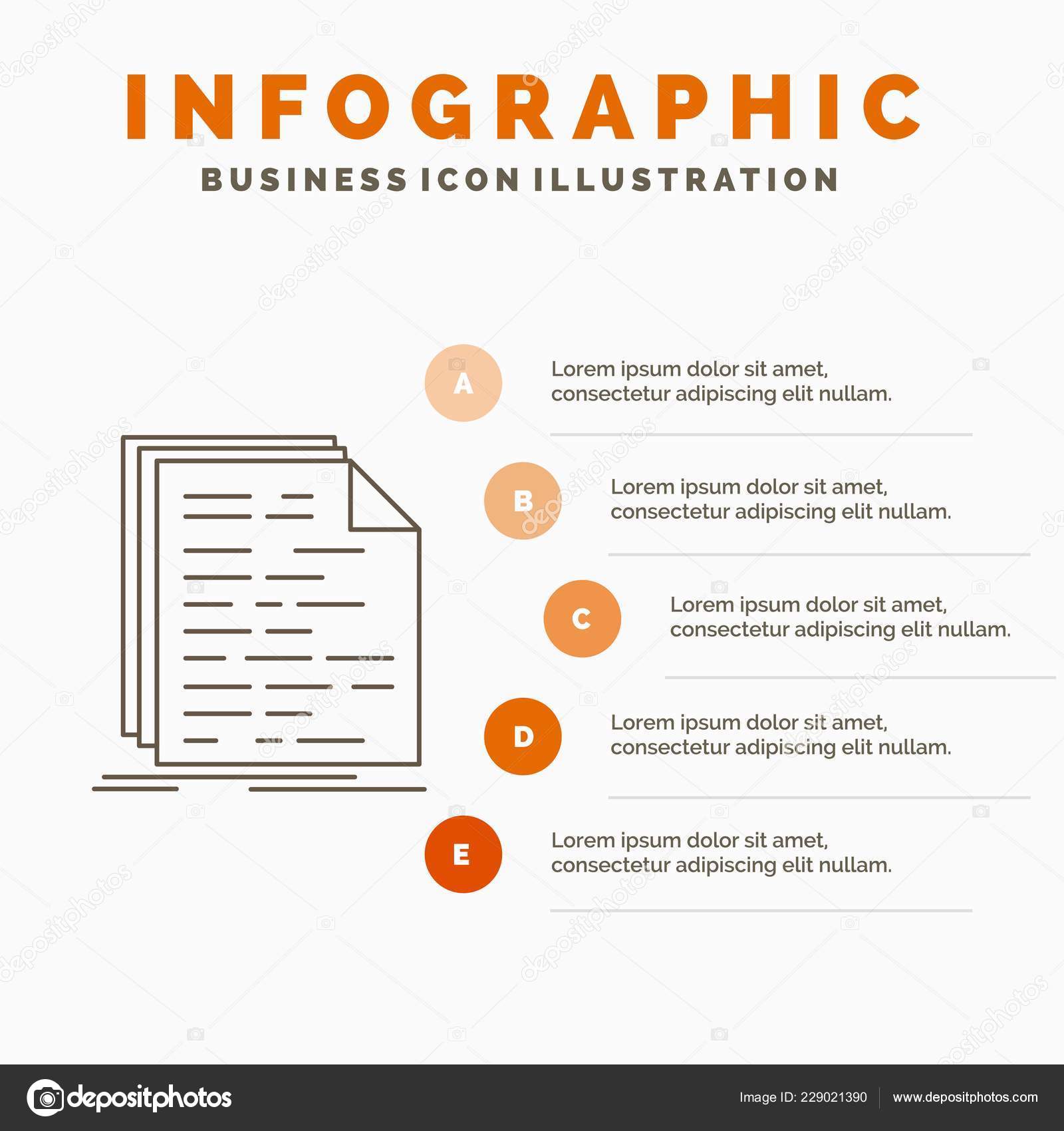 Code Coding Doc Programming Script Infographics Template Website Presentation Line Stock Vector