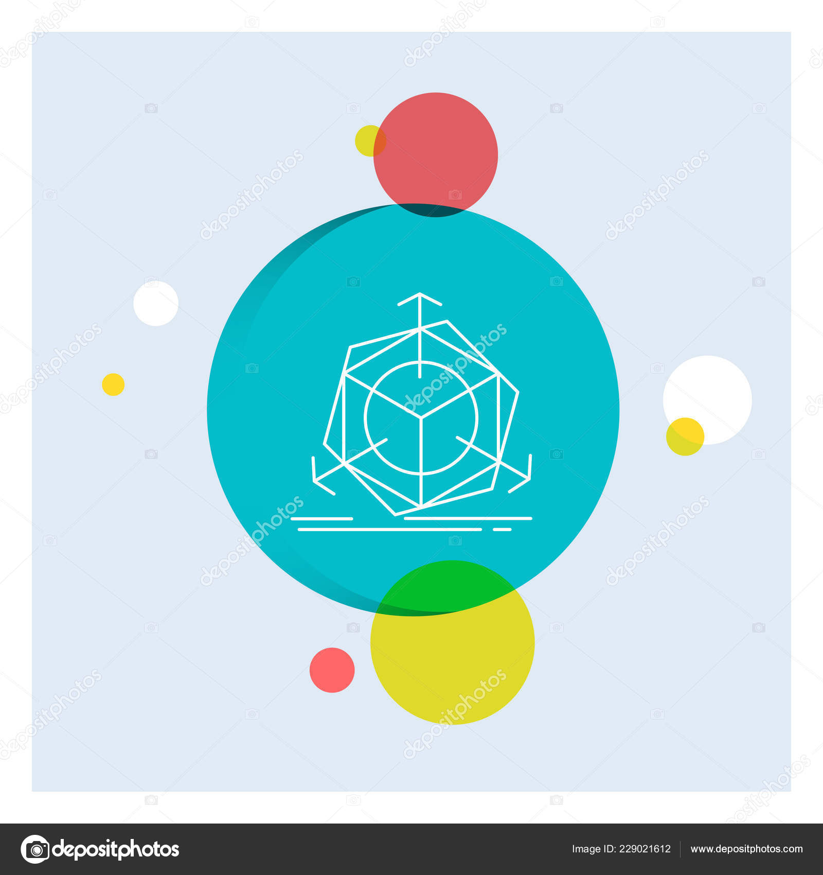 Change Correction Modification Object White Line Icon Colorful Circle Background Stock Vector ...