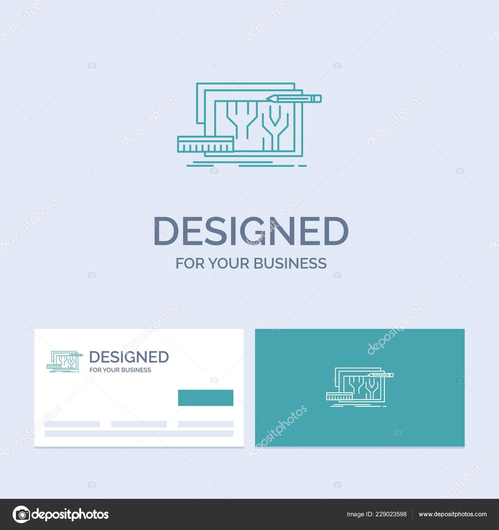 Architecture Blueprint Circuit Design Engineering Business Logo Line Icon Symbol Stock Vector ...