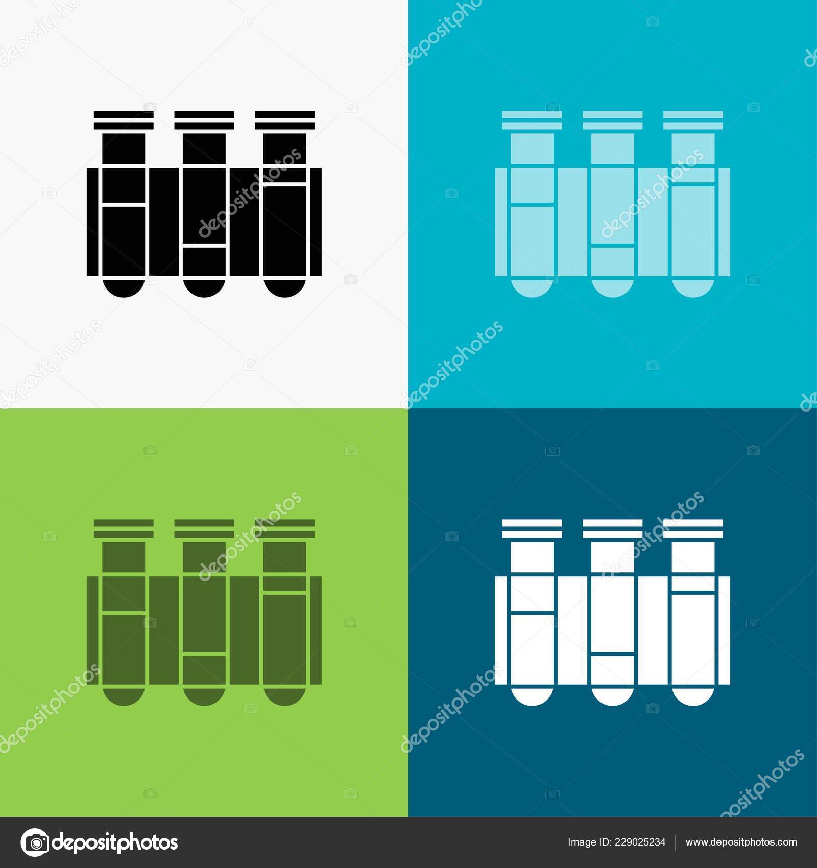 Test Tube Science Laboratory Blood Icon Various Background Glyph Style ...