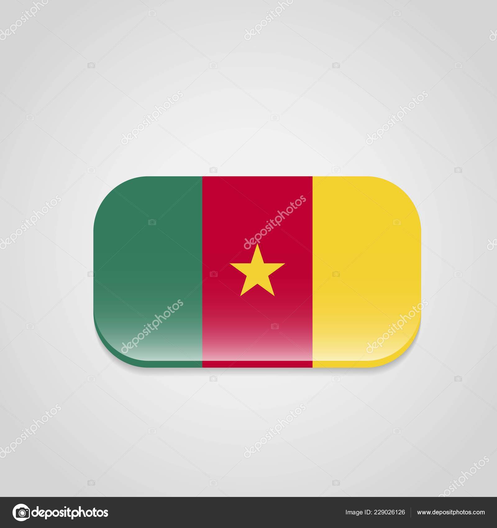 Cameroon Flag Design Vector Stock Vector by ©Flatart 229026126
