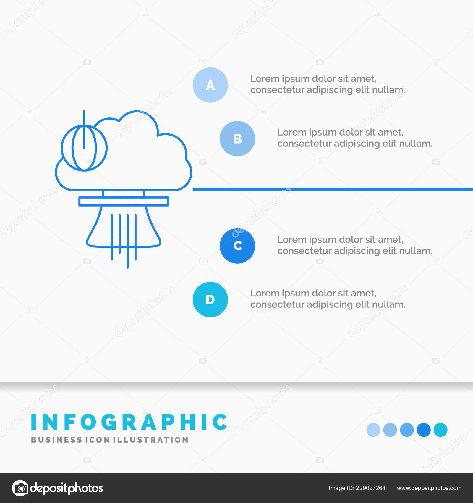 Bomb Explosion Nuclear Special War Infographics Template Website Presentation Line Stock Vector ...