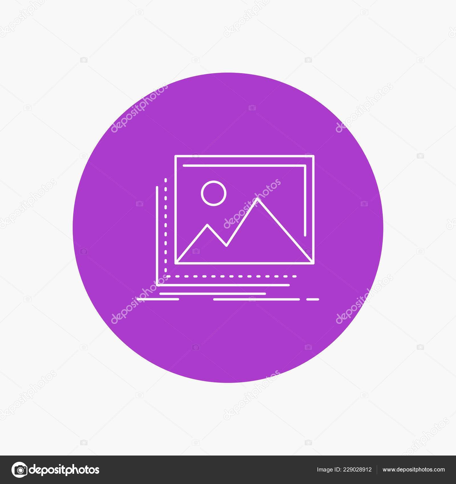 Gallery Image Landscape Nature Photo White Line Icon Circle Background ...