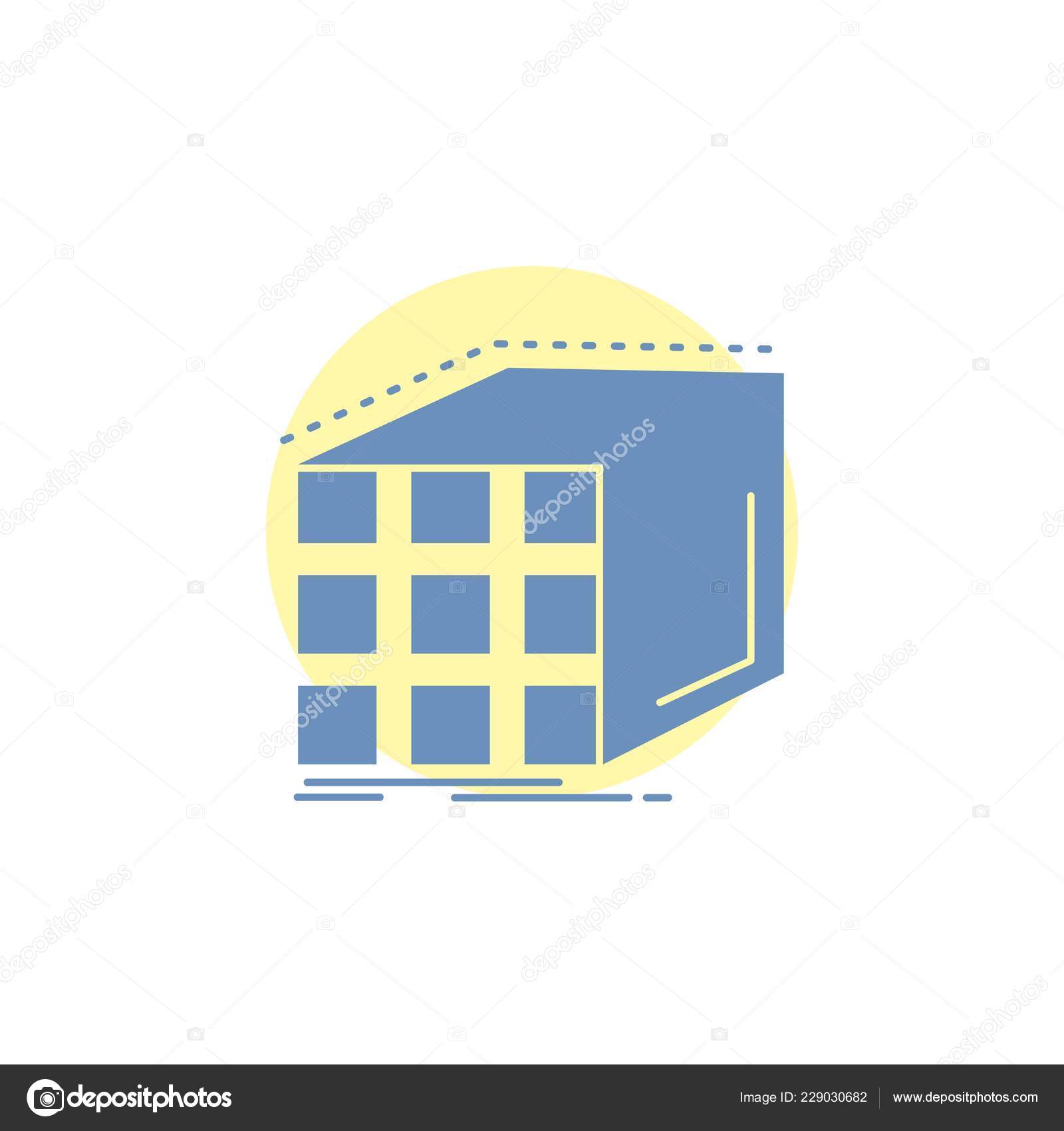 Abstract Aggregation Cube Dimensional Matrix Glyph Icon Stock Vector Image by ©Flatart #229030682