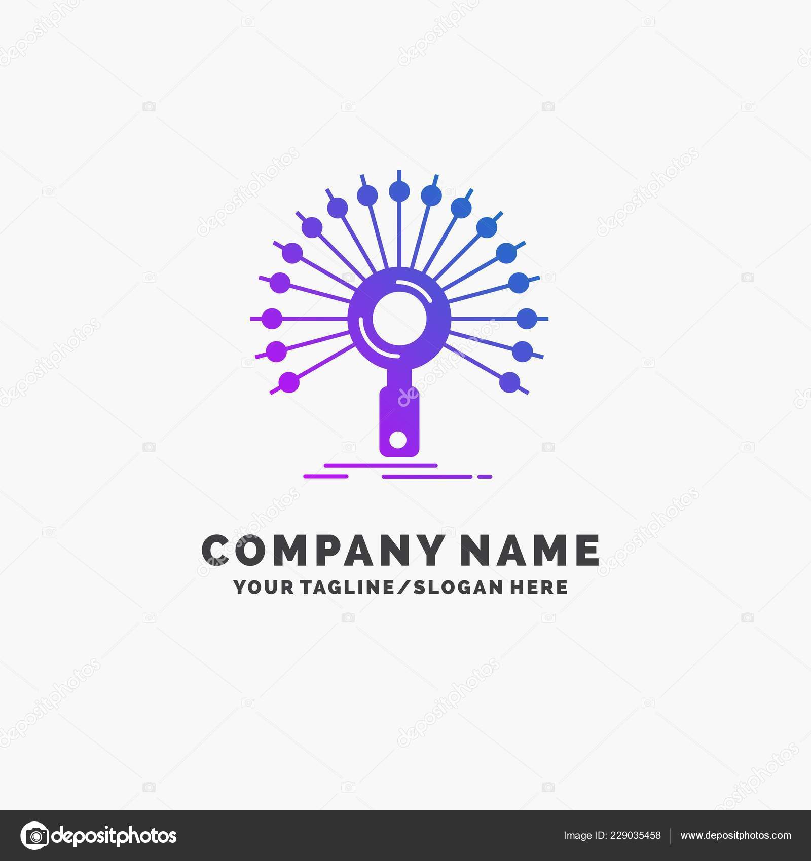 Data Information Informational Network Retrieval Purple Business Logo ...