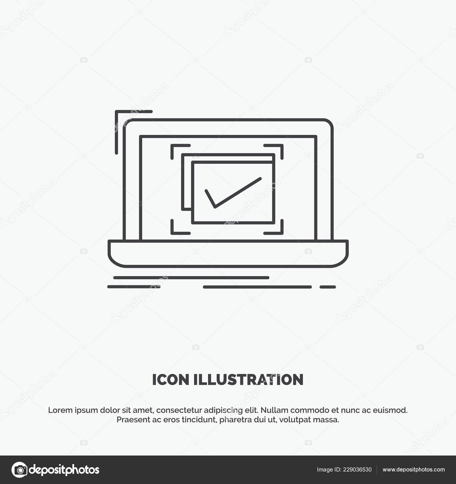 System Monitoring Checklist Good Icon Line Vector Gray Symbol Website Stock Vector Image by ...