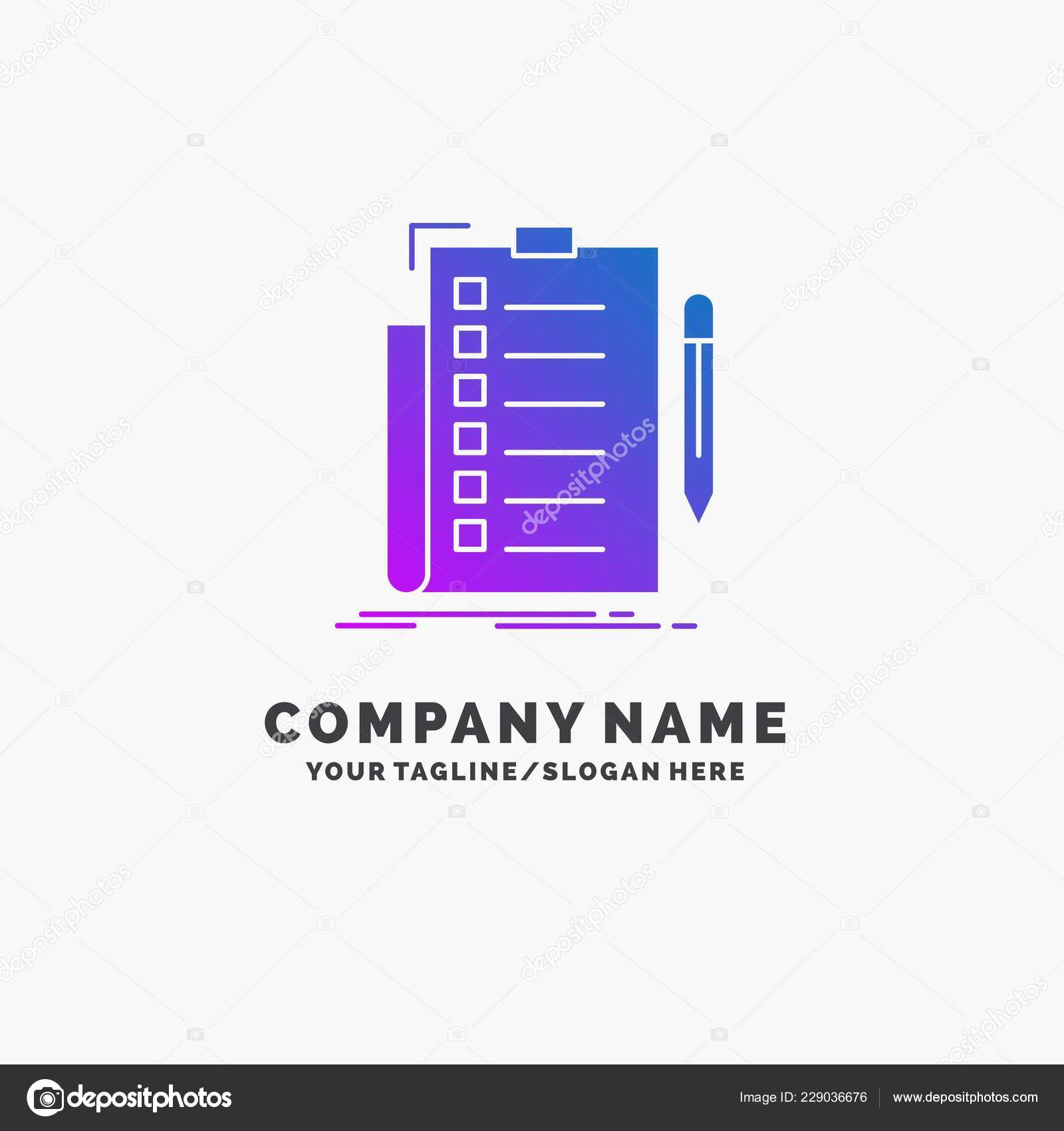 Expertise Checklist Check List Document Purple Business Logo Template ...