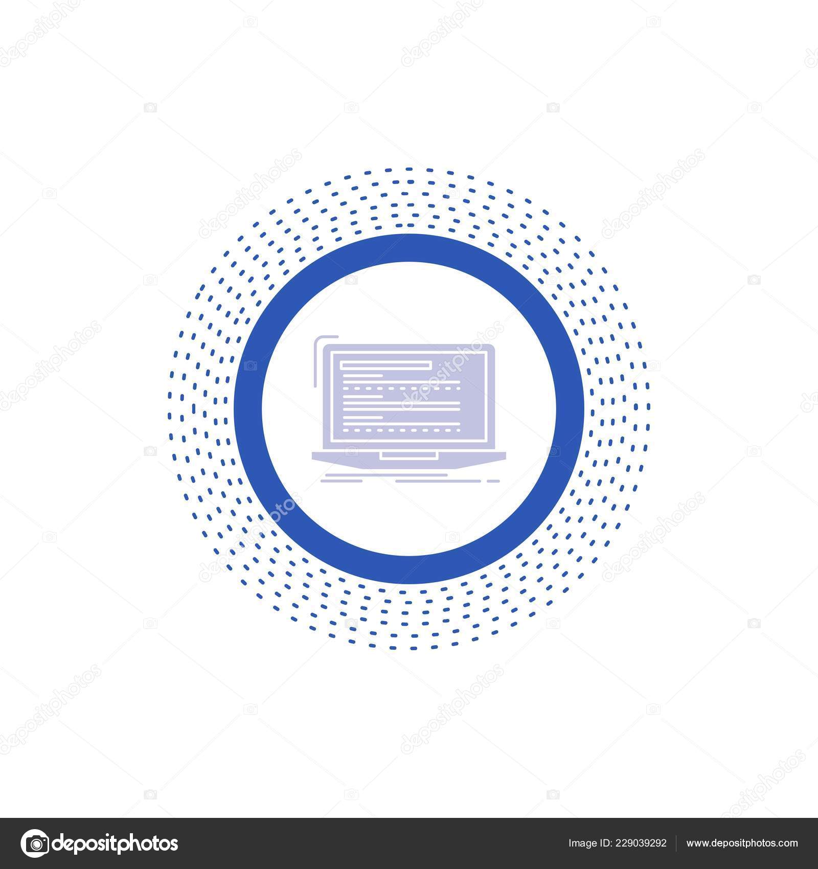 Code Coding Computer Monoblock Laptop Glyph Icon Vector Isolated Illustration Stock Vector Image ...
