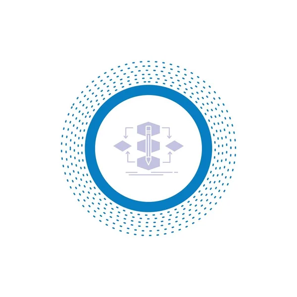 Algorithm Design Method Model Process Line Glyph Web Button Blue Stock Vector Image by ©Flatart ...