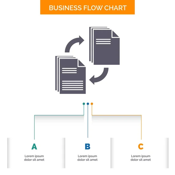 sharing, share, file, document, copying Business Flow Chart Design with ...