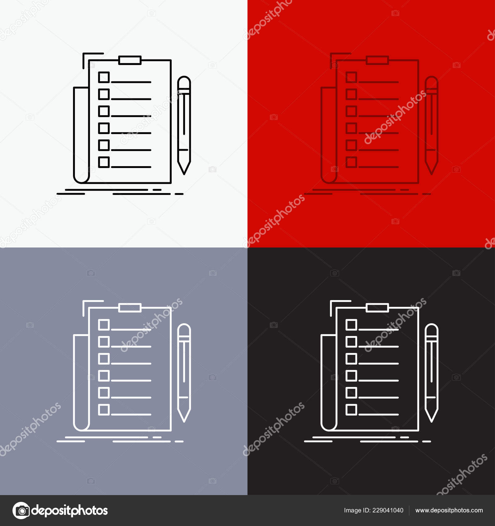 Experiencia Lista Verificación Verificación Lista Icono Documento Sobre ...