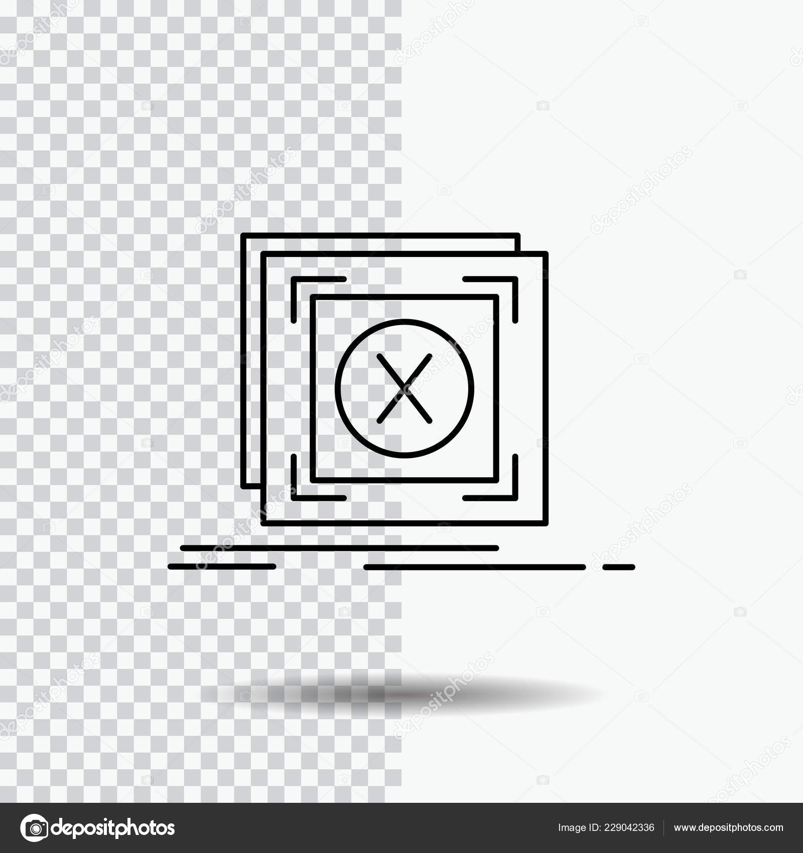 Error Application Message Problem Server Line Icon Transparent Background Black Stock Vector by ...