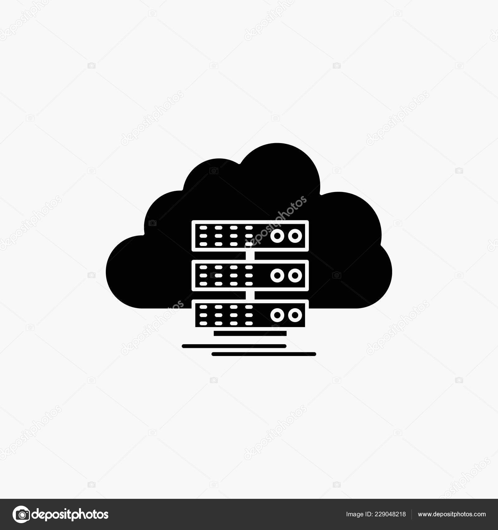 Cloud Storage Computing Data Flow Glyph Icon Vector Isolated Illustration Stock Vector Image by ...