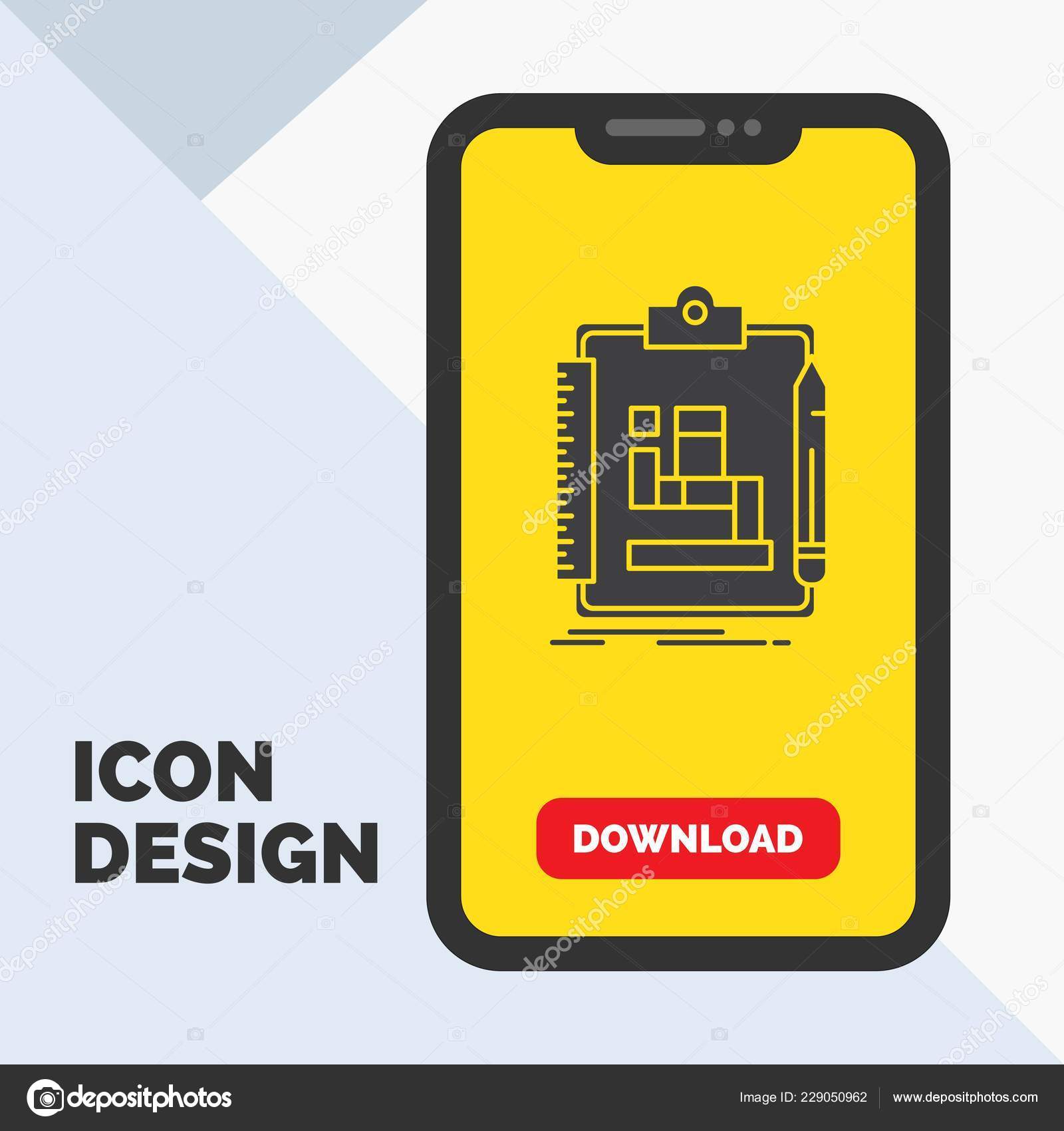 Algorithm Process Scheme Work Workflow Glyph Icon Mobile Download Page Stock Vector Image by ...