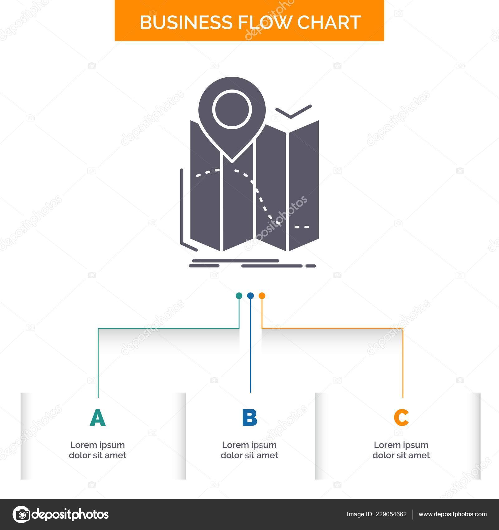 Gps Location Map Navigation Route Business Flow Chart Design Steps ...