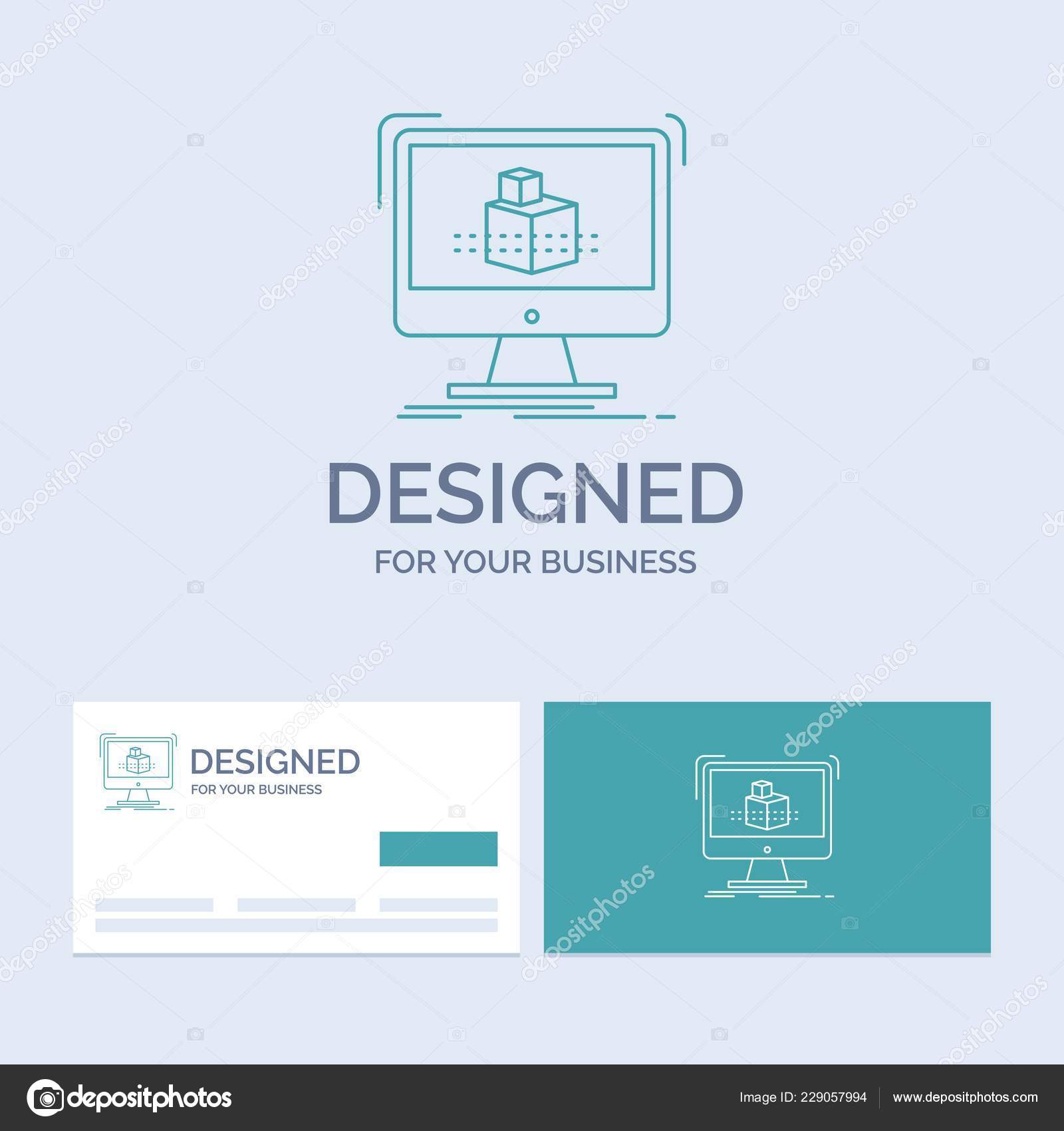 Cube Dimensional Modelling Sketch Business Logo Line Icon Symbol Your ...