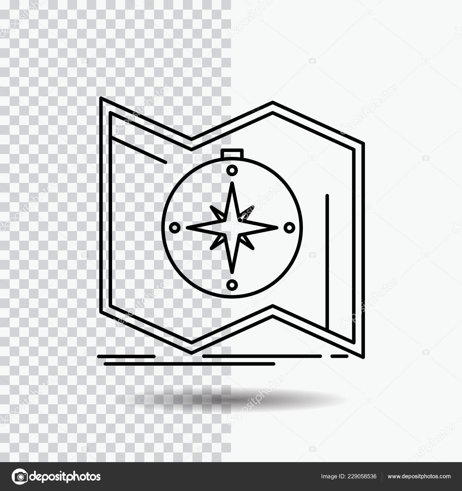 Direction Explore Map Navigate Navigation Line Icon Transparent ...