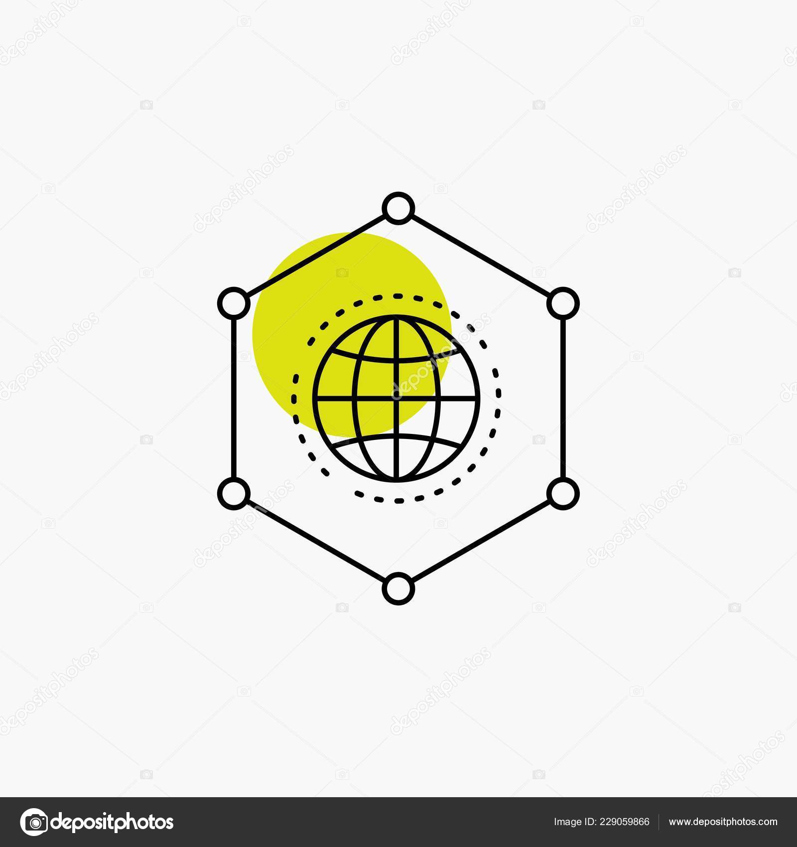 Network Global Data Connection Business Line Icon Stock Vector by ©Flatart 229059866