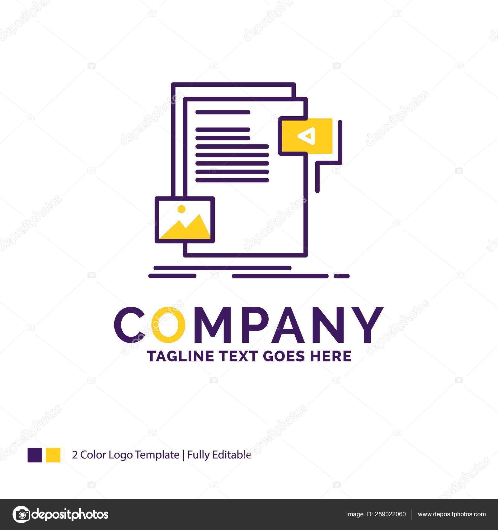Company Name Logo Design For data, document, file, media, websit Stock ...