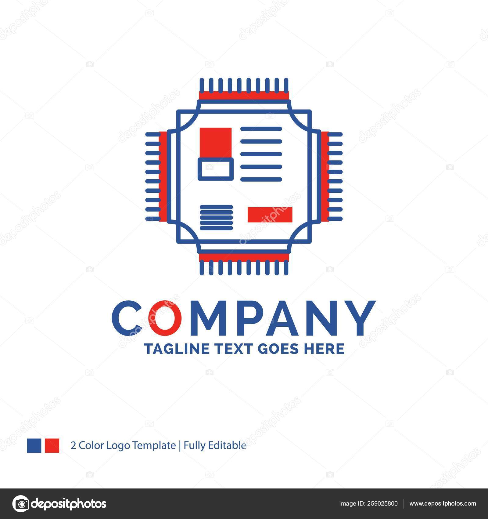 Company Name Logo Design For Chip, cpu, microchip, processor, te Stock ...