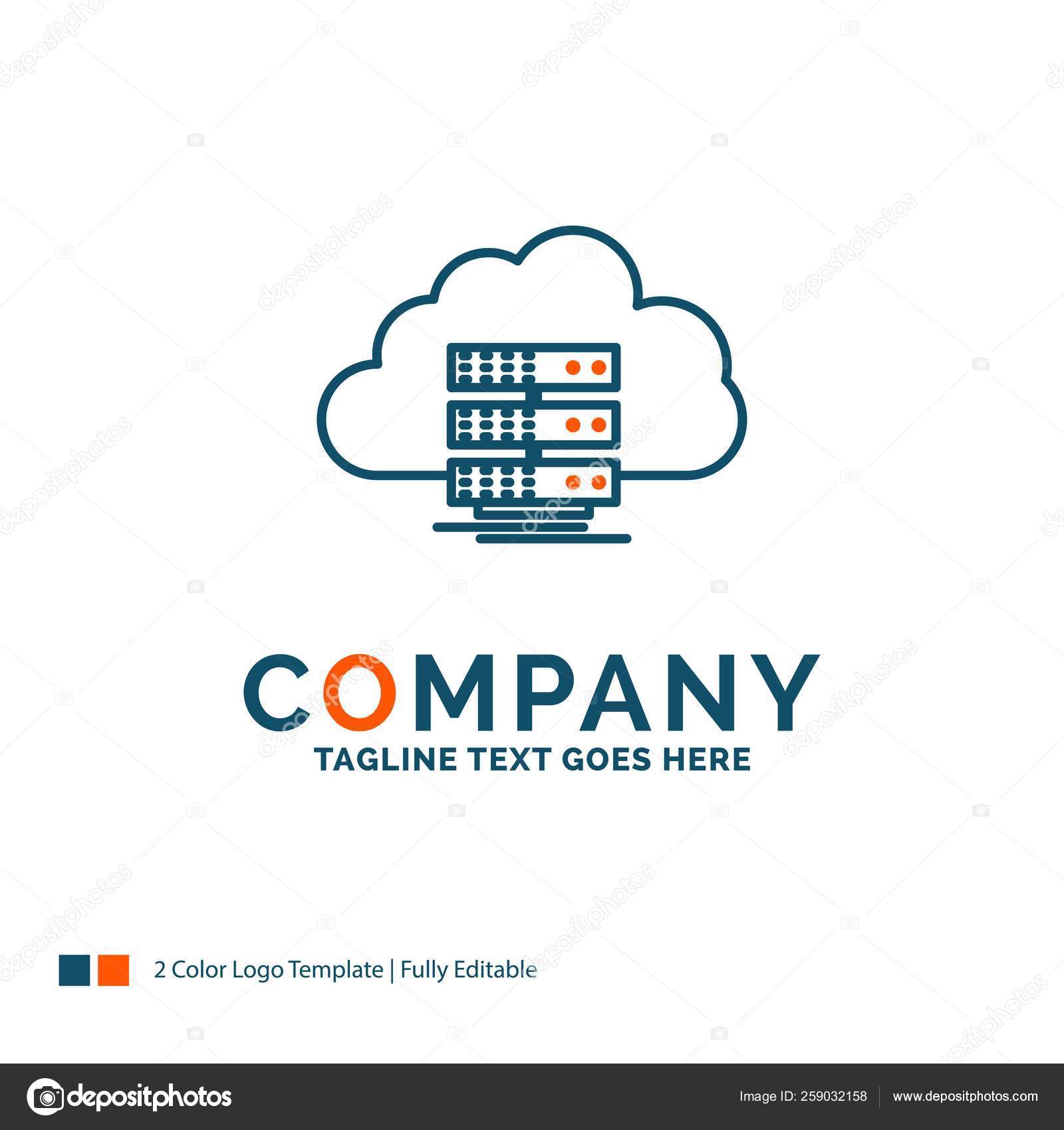 Cloud, storage, computing, data, flow Logo Design. Blue and Oran Stock Vector Image by ©Flatart ...