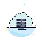 Cloud, storage, computing, data, flow Flat Color Icon Vector Stock Vector Image by ©Flatart ...