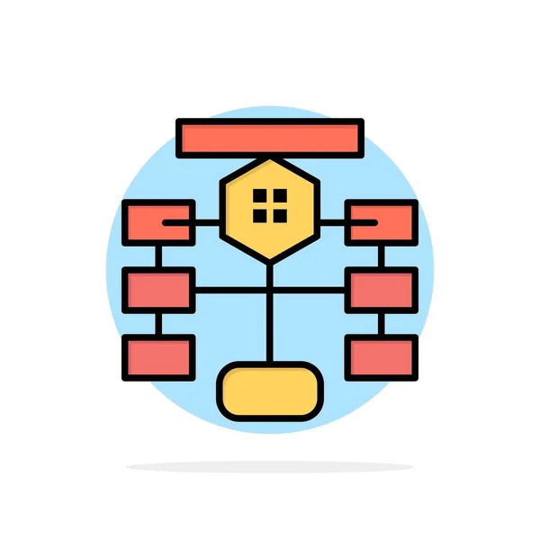 Flowchart, Flow, Chart, Data, Database Blue Icon on Abstract Clo Stock ...