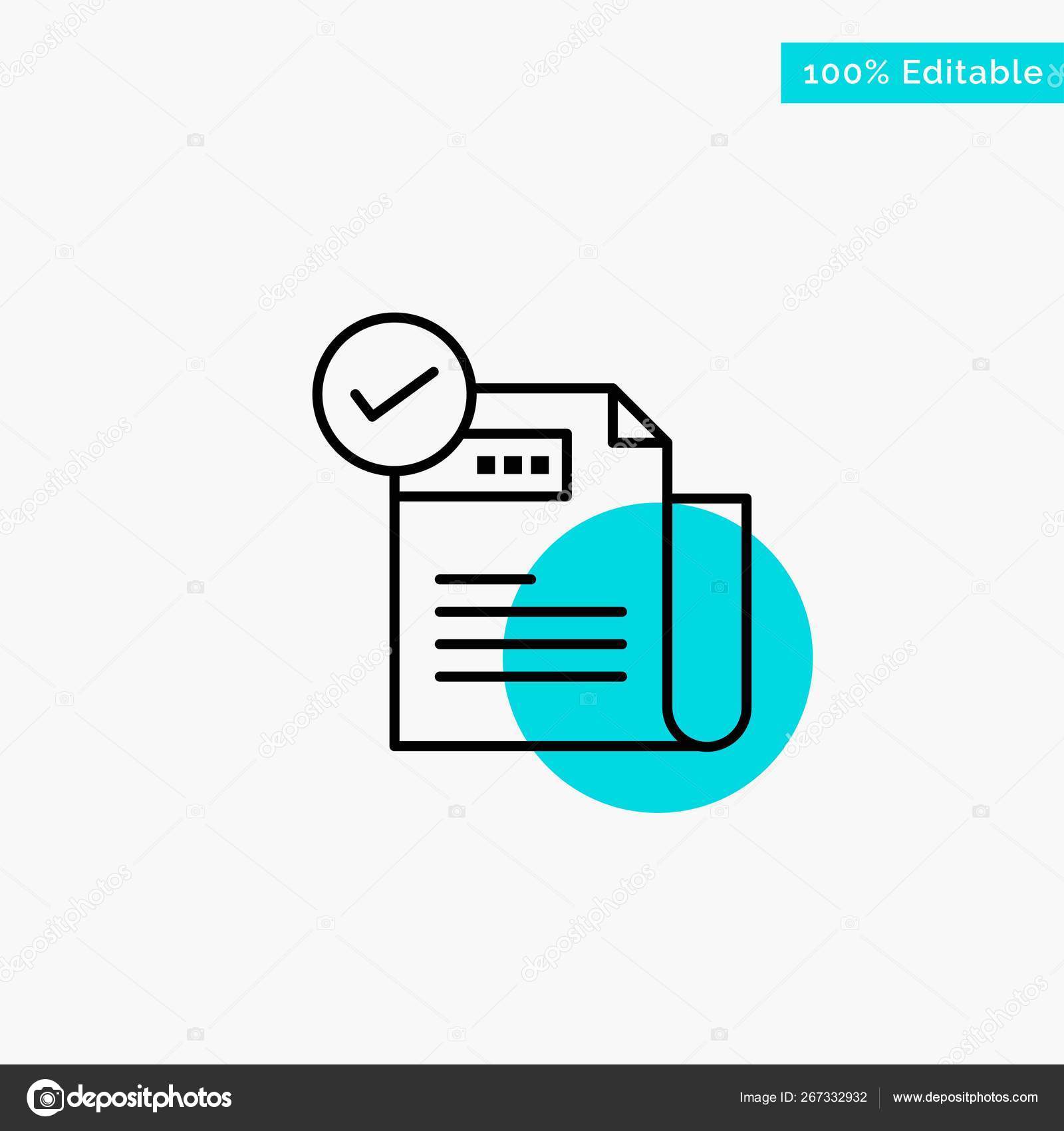 Check Checklist Feature Featured Features Turquoise Highli Stock Vector By ©flatart 267332932