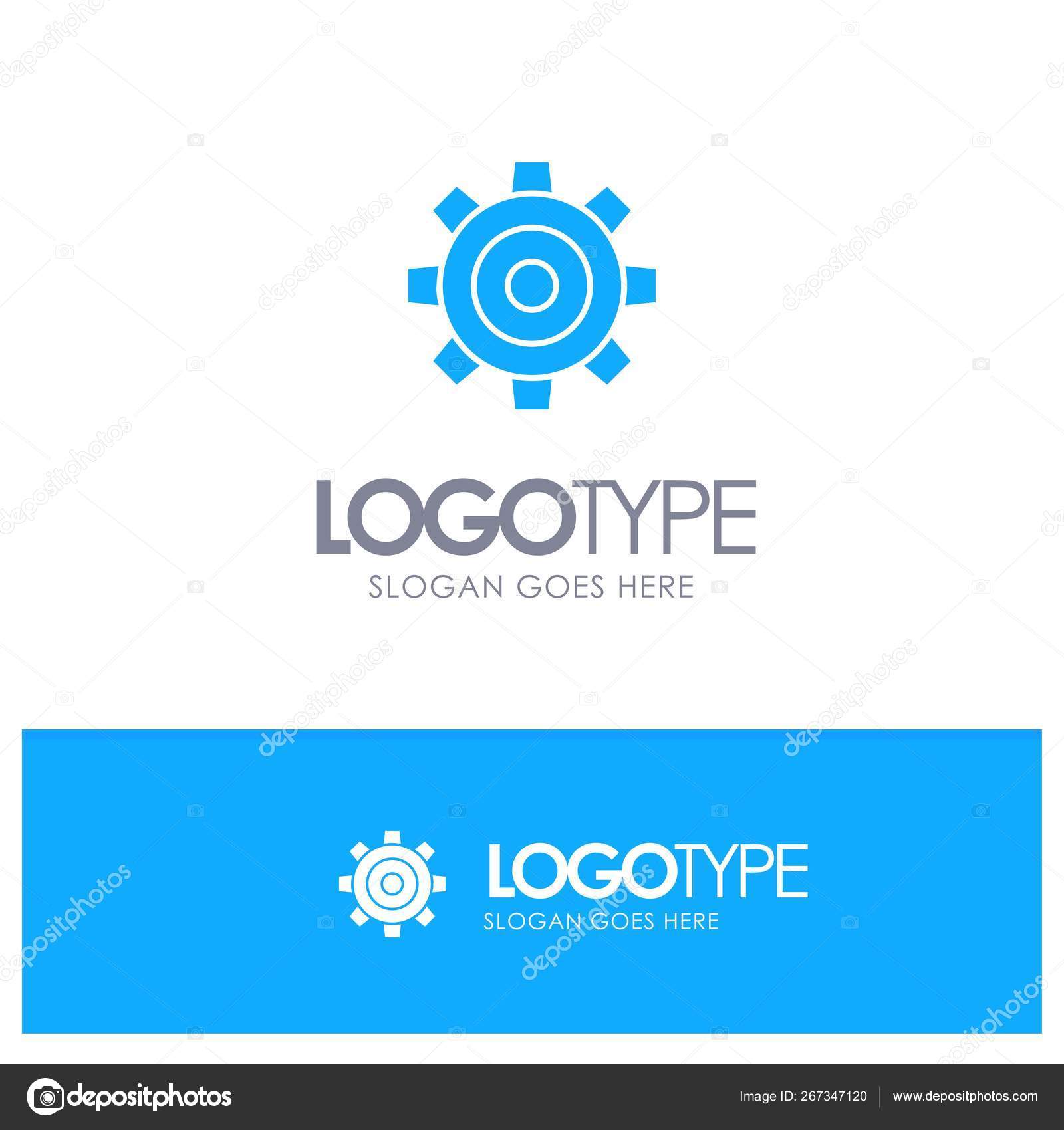 Basic, General, Job, Setting, Universal Blue Solid Logo with pla Stock ...