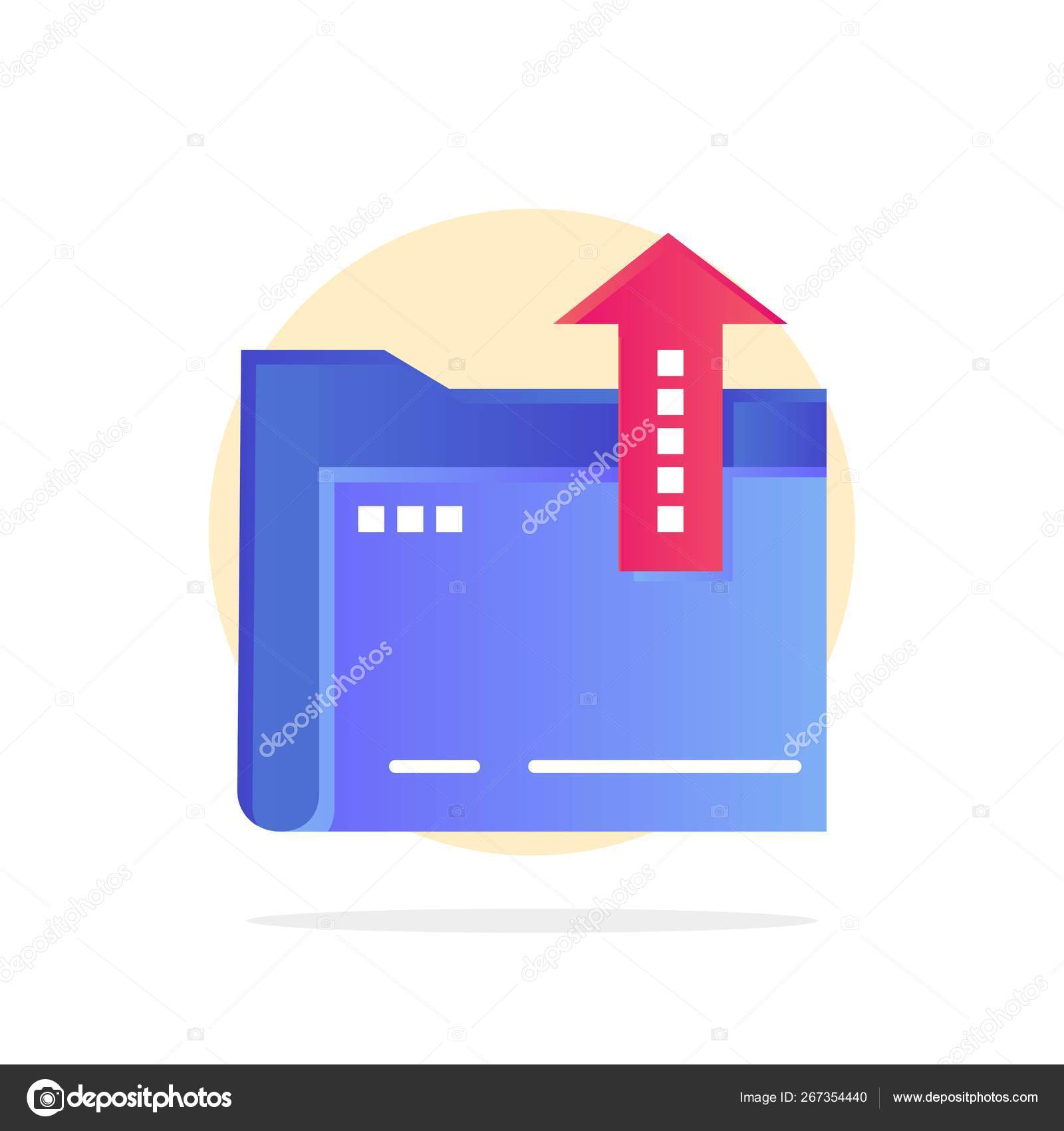 Folder, Document, File, Storage Abstract Circle Background Flat Stock Vector by ©Flatart 267354440