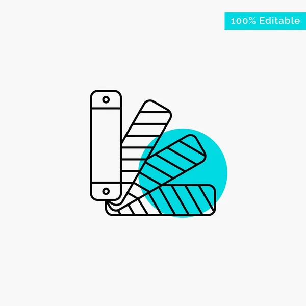 Color, Paleta, Pantone, Punto de círculo resaltado turquesa Swatch 2023