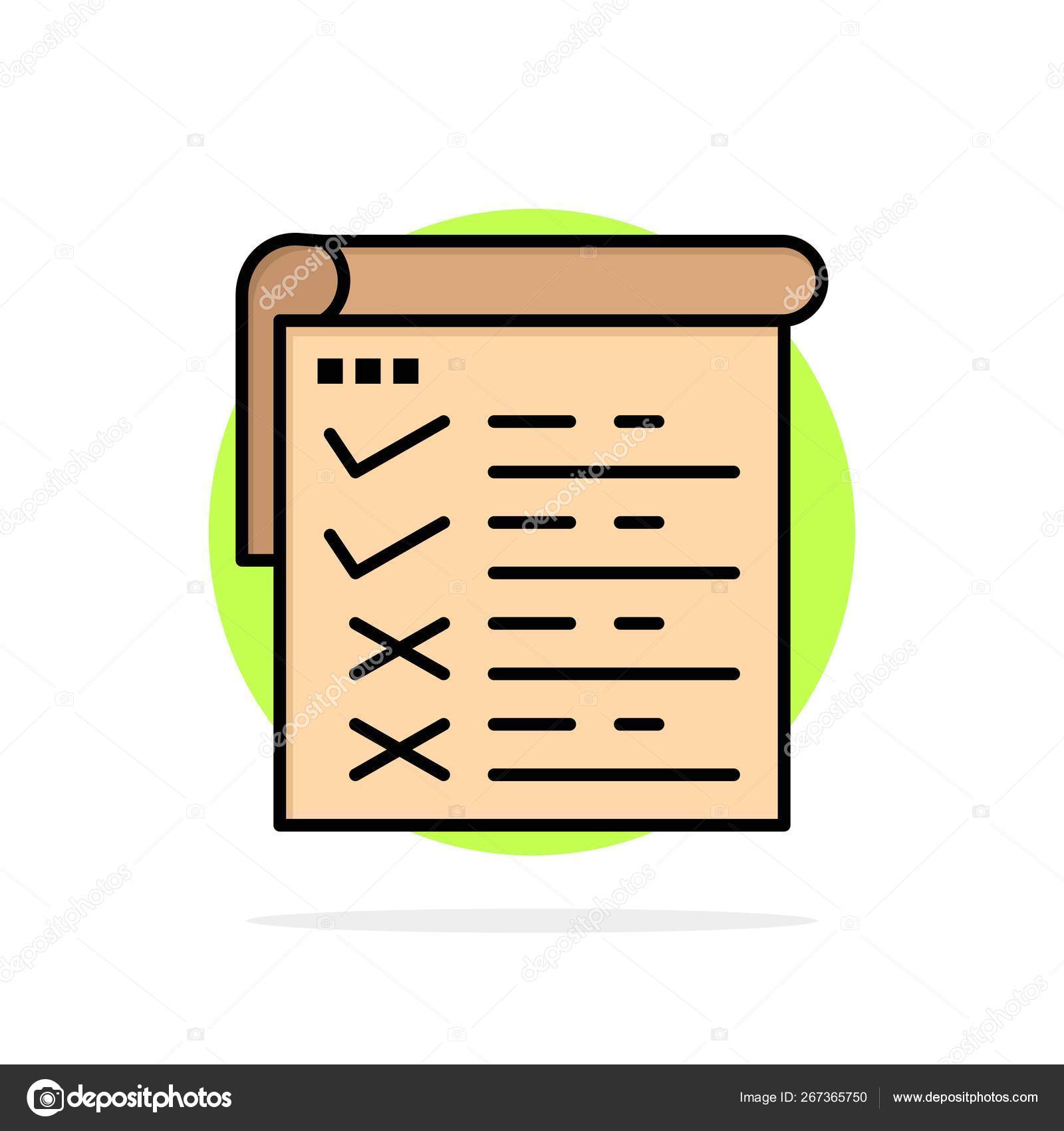 Checklist Testing Report Qa Abstract Circle Background Flat C Stock Vector Image By ©flatart