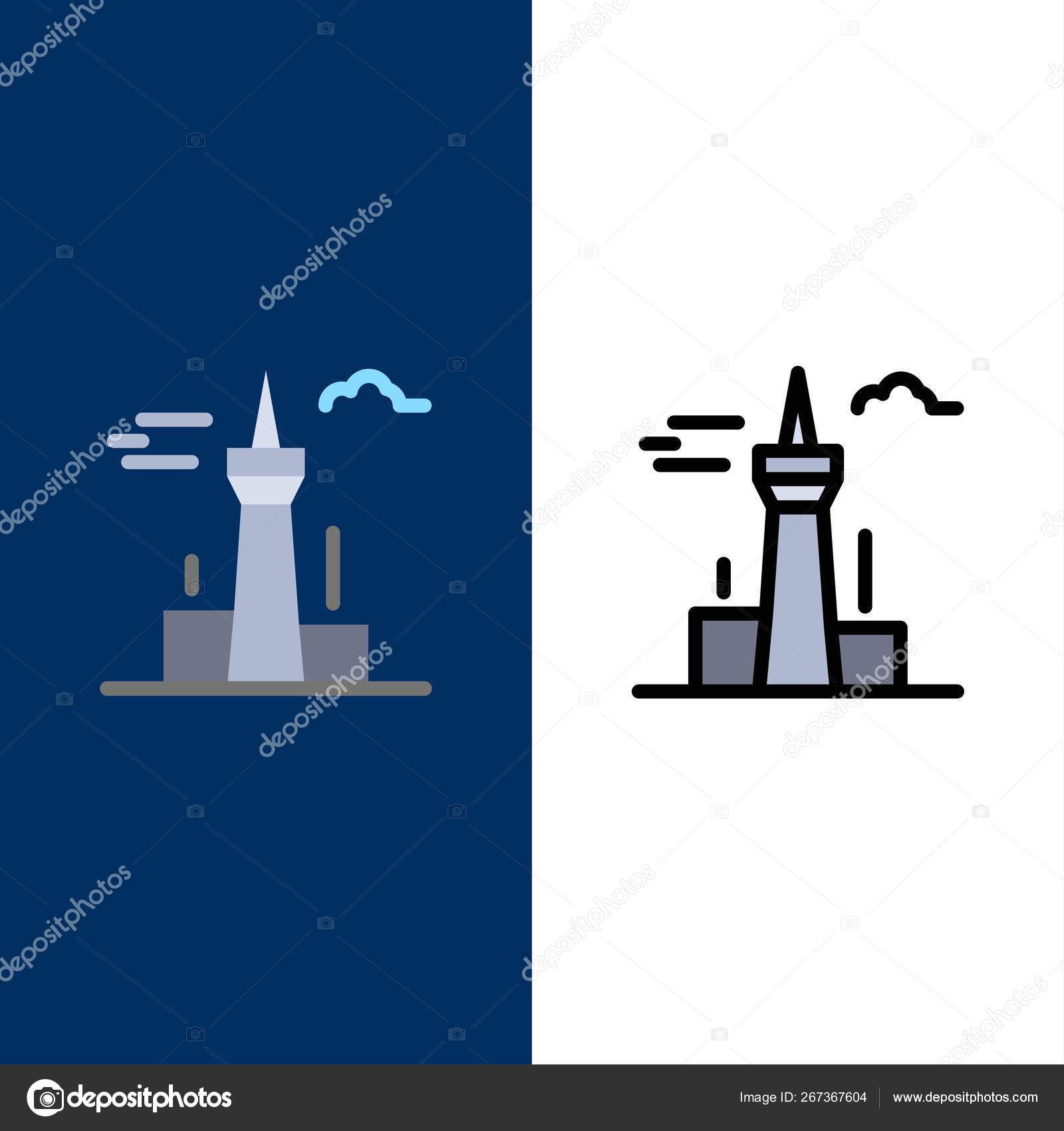 Architecture and City, Buildings, Canada, Tower, Landmark Icons — Stock ...