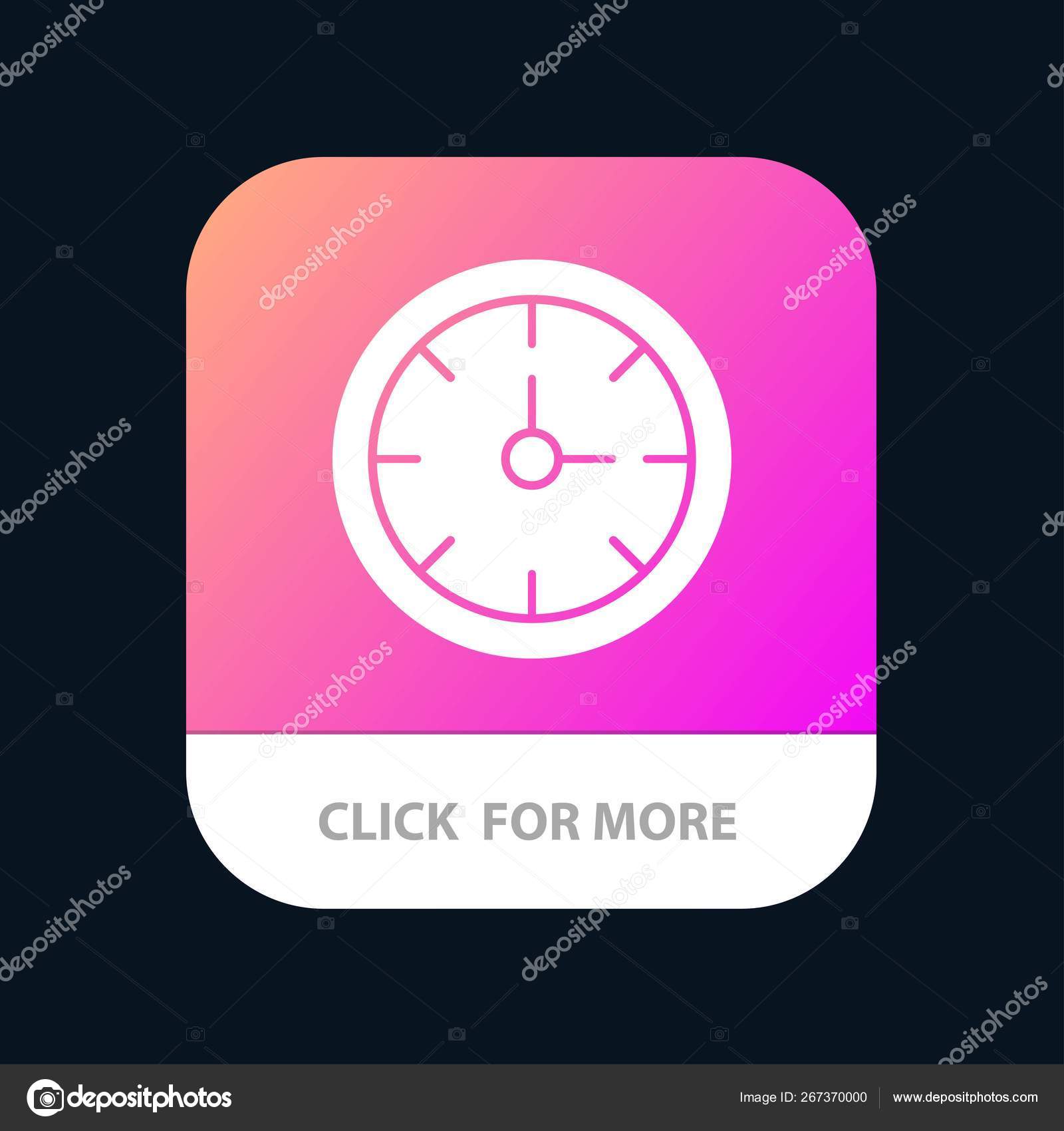 Alarm, Clock, Stopwatch, Time Mobile App Button. Android and IOS Stock ...