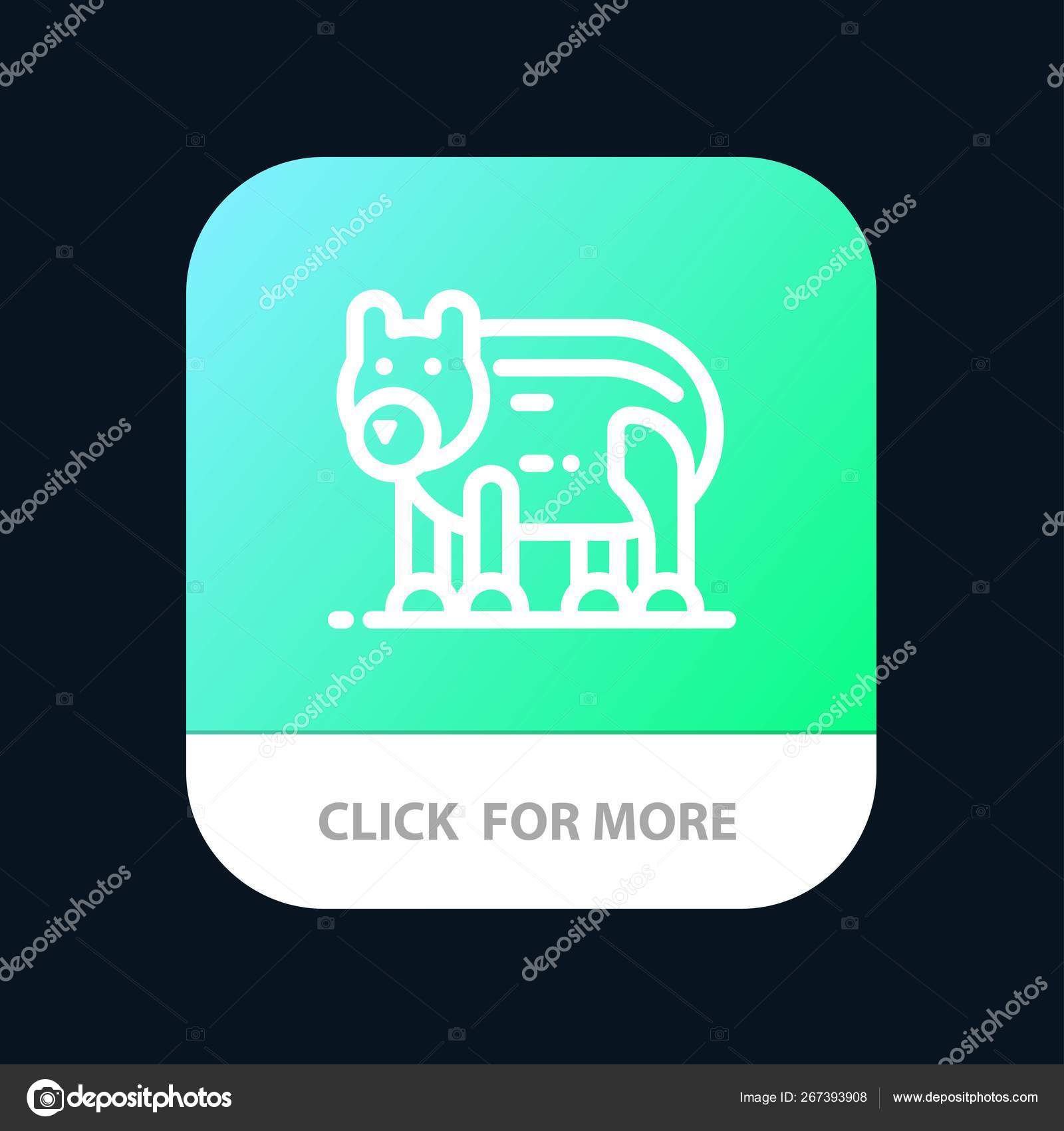 Animal, Urso, Polar, Canada Mobile App Button. Android e IOS L imagem ...