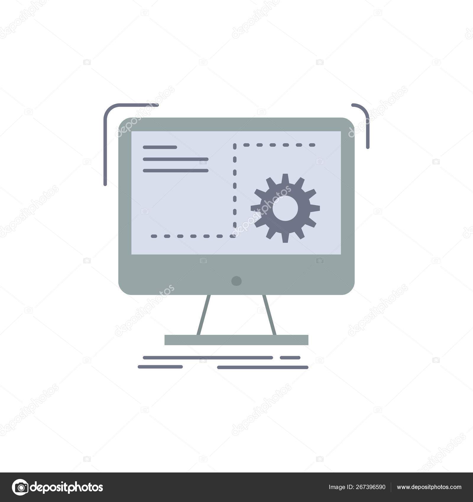 Command Computer Function Process Progress Flat Color Icon V Stock Vector Image By ©flatart