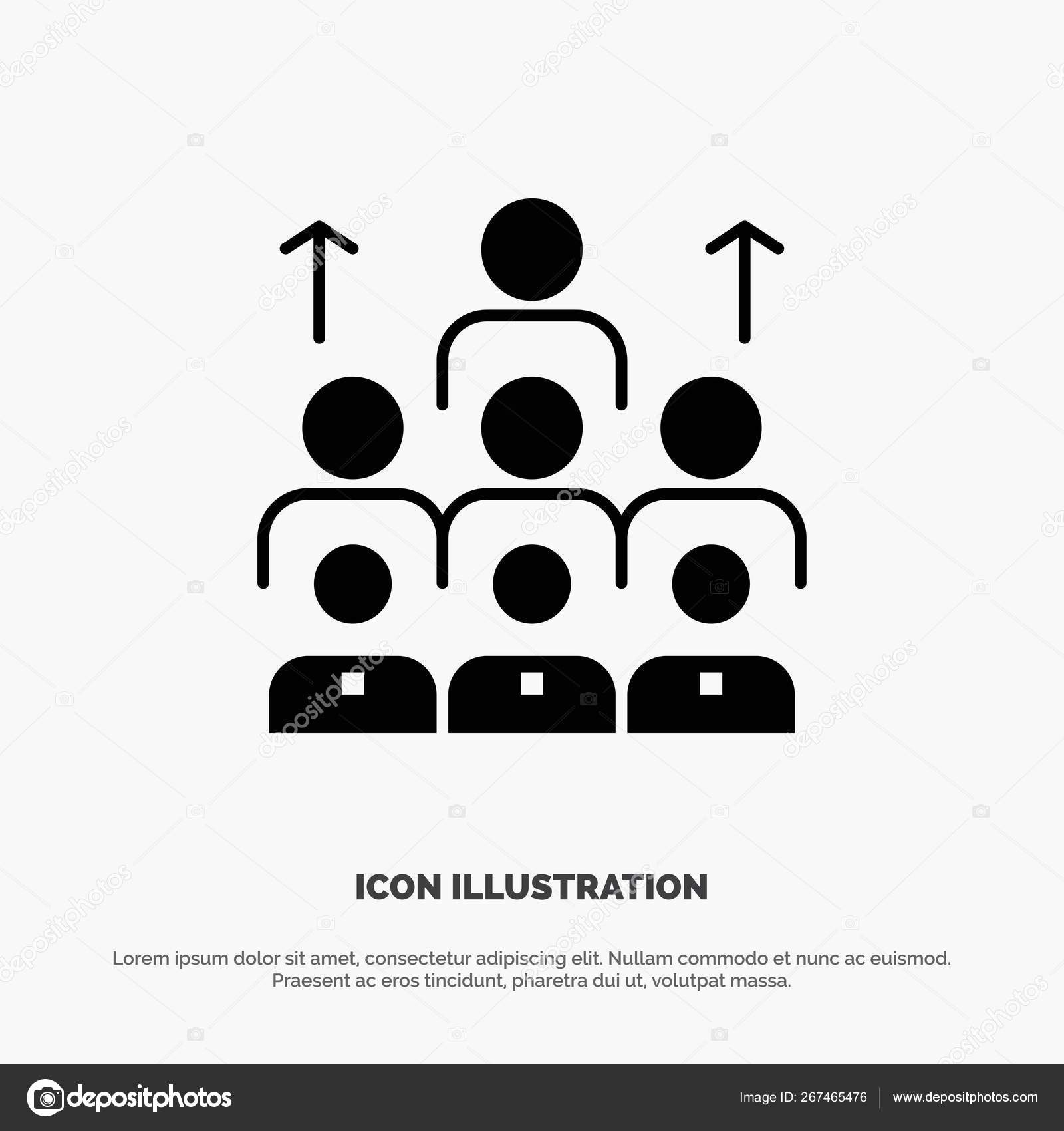 Effectif, entreprise, humain, leadership, gestion, organisation Vecteur ...