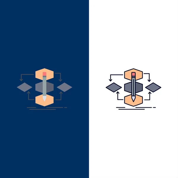 Algorithm Design Method Model Process Line Glyph Web Button Blue Stock Vector Image by ©Flatart ...