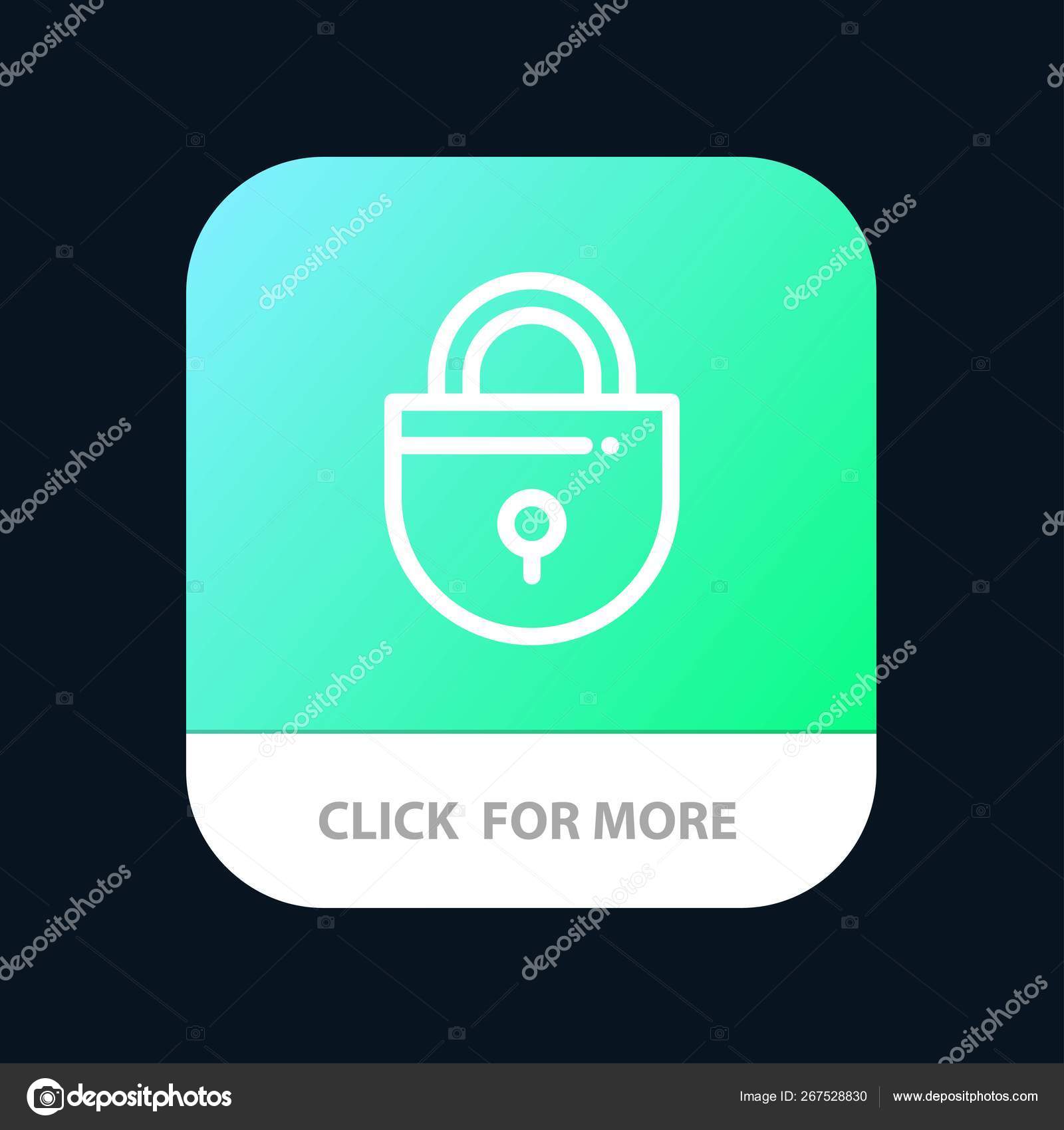 Internet Lock Locked Security Mobile App Button Android And Stock Vector By ©flatart 267528830