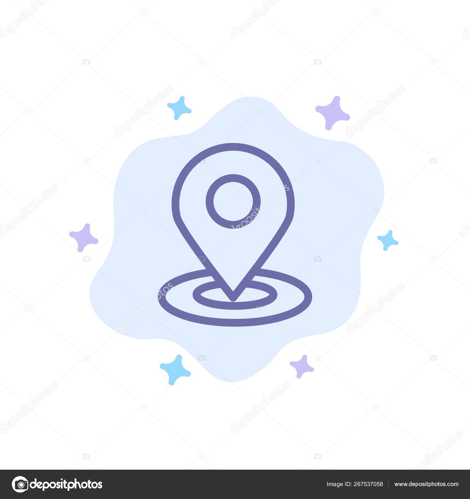 Browse, Map, Navigation, Location Blue Icon on Abstract Cloud Ba Stock ...